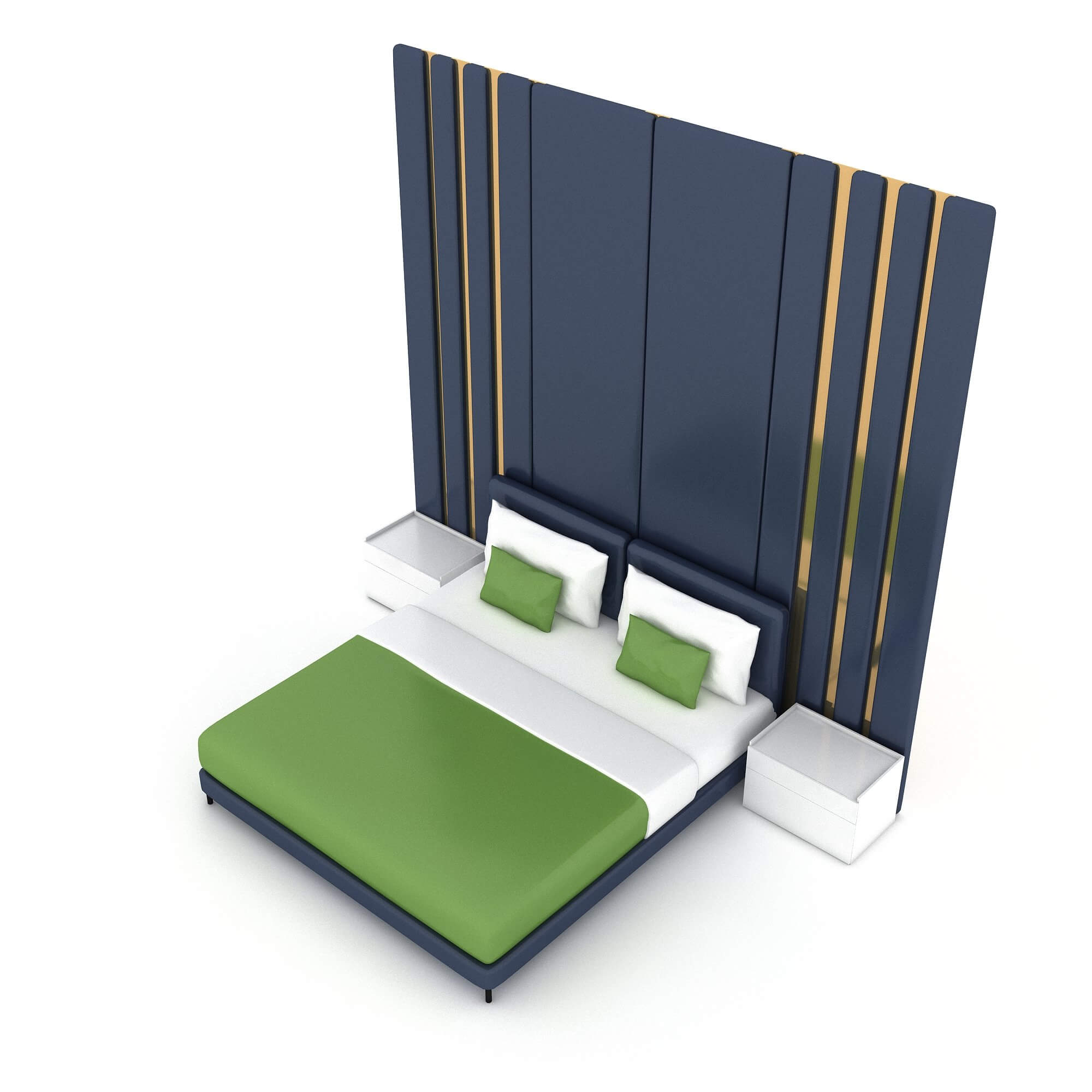 Modern Bed Design 03 - 3D Model by nvere