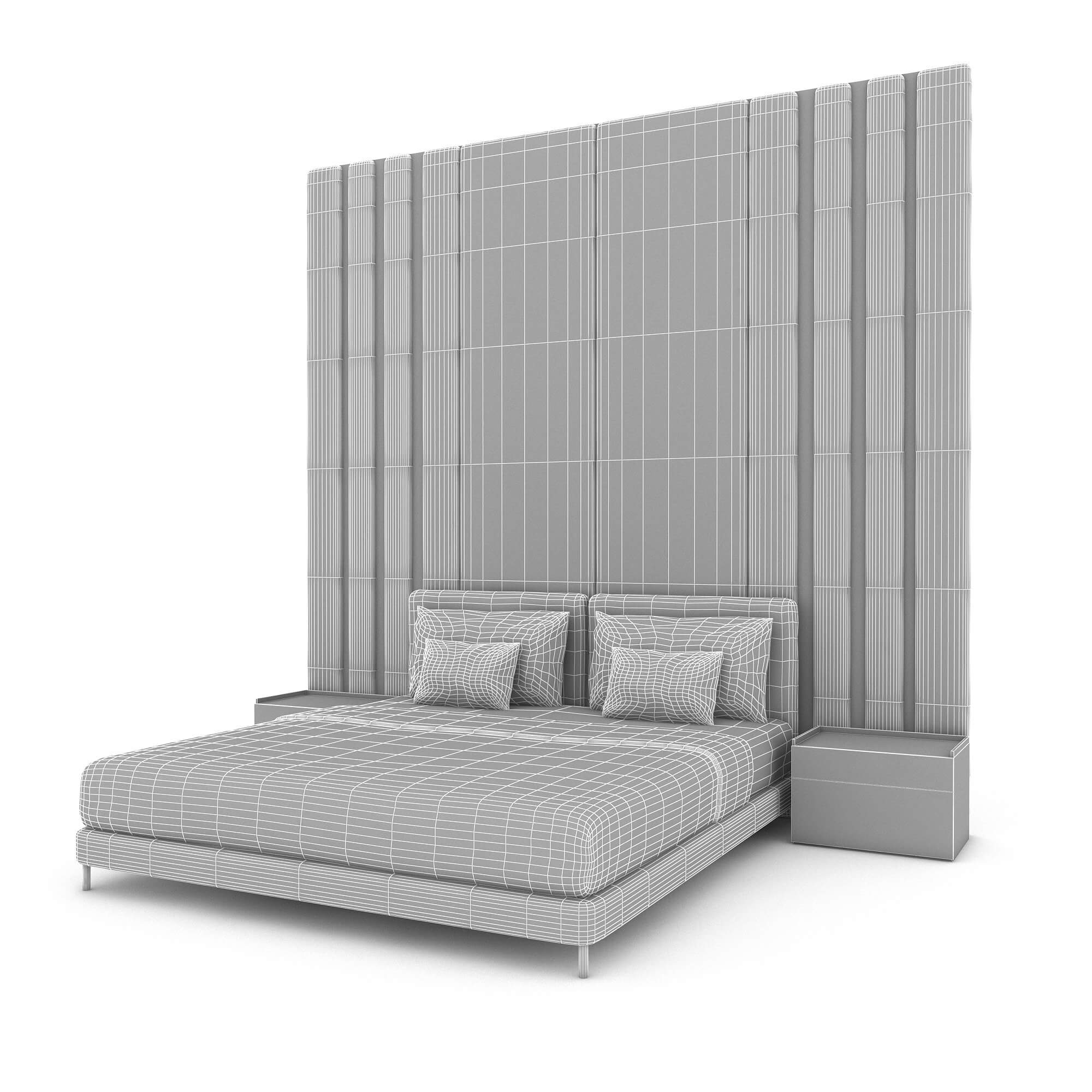 Modern Bed Design 03 - 3D Model by nvere