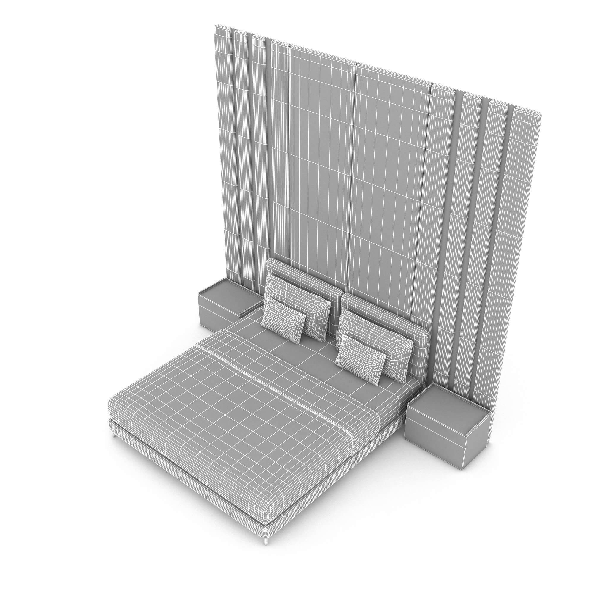Modern Bed Design 03 - 3D Model by nvere
