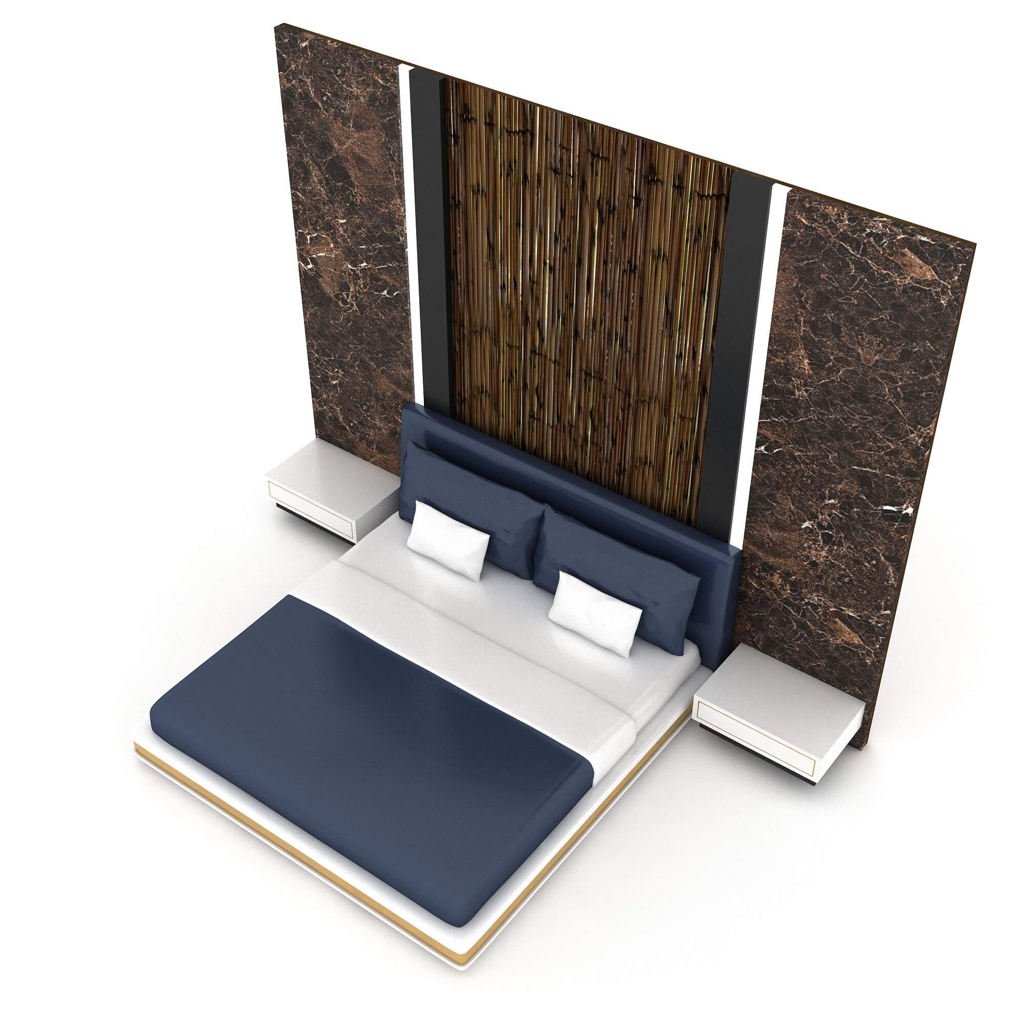 Modern Bed Design 04 - 3D Model by nvere