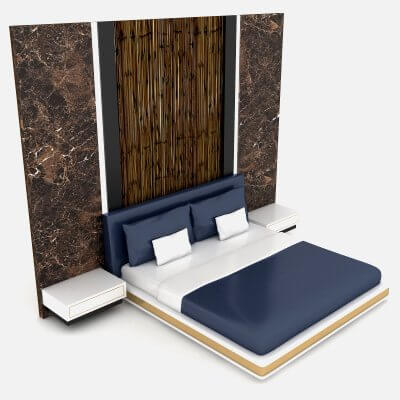 Modern Bed Design 04 - 3D Model by nvere