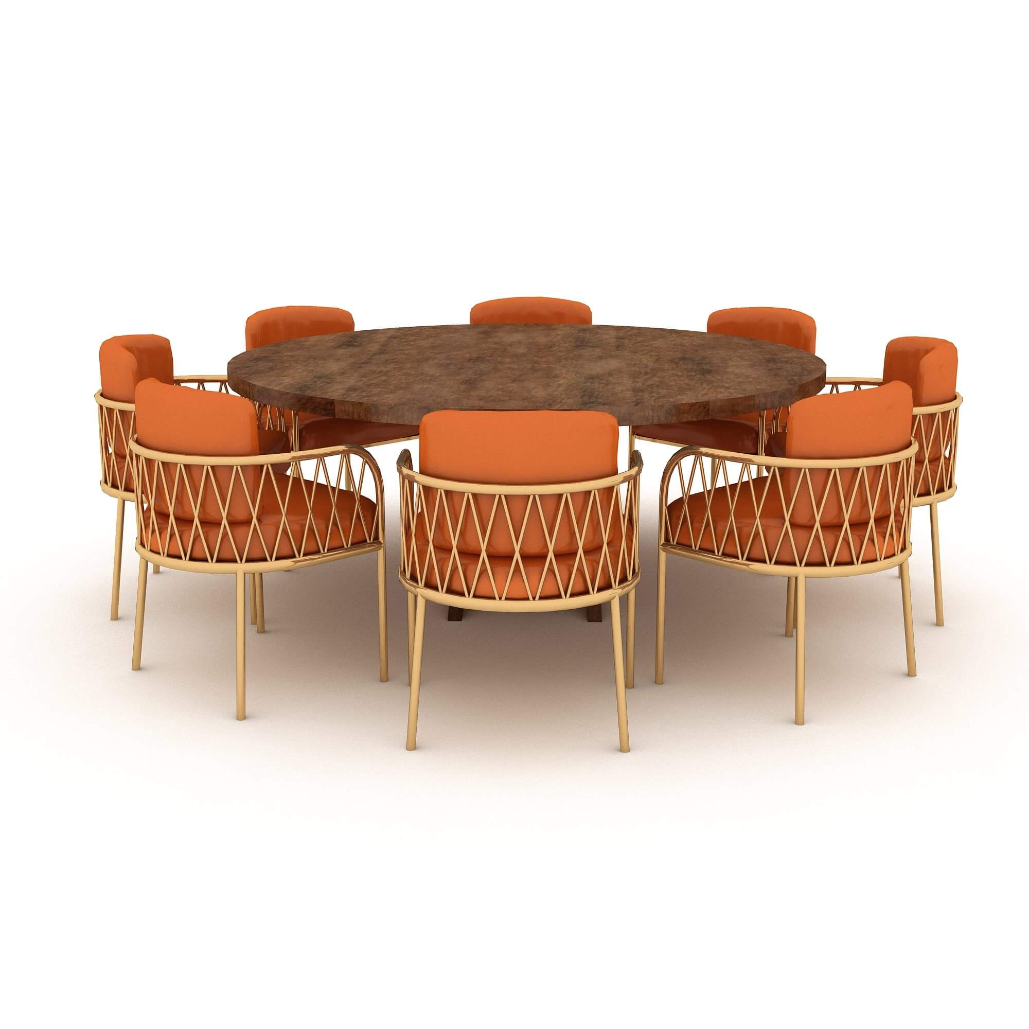 Modern Dining Table 02 - 3D Model by nvere