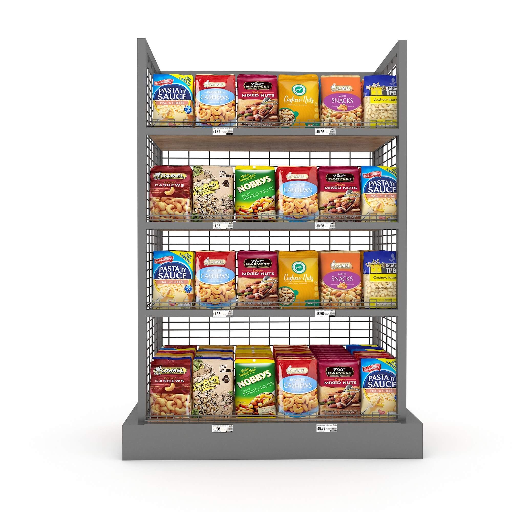 Nuts and Chips Store Display - 3D Model by nvere