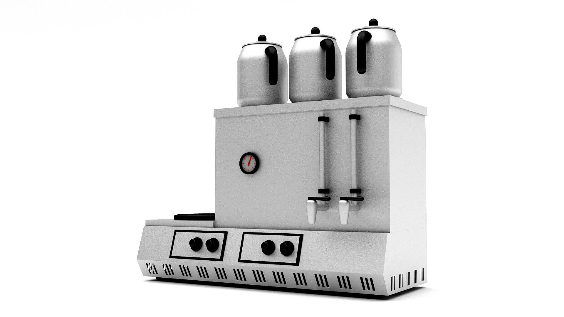 Turkish Tea Stove - 3D Model by nvere