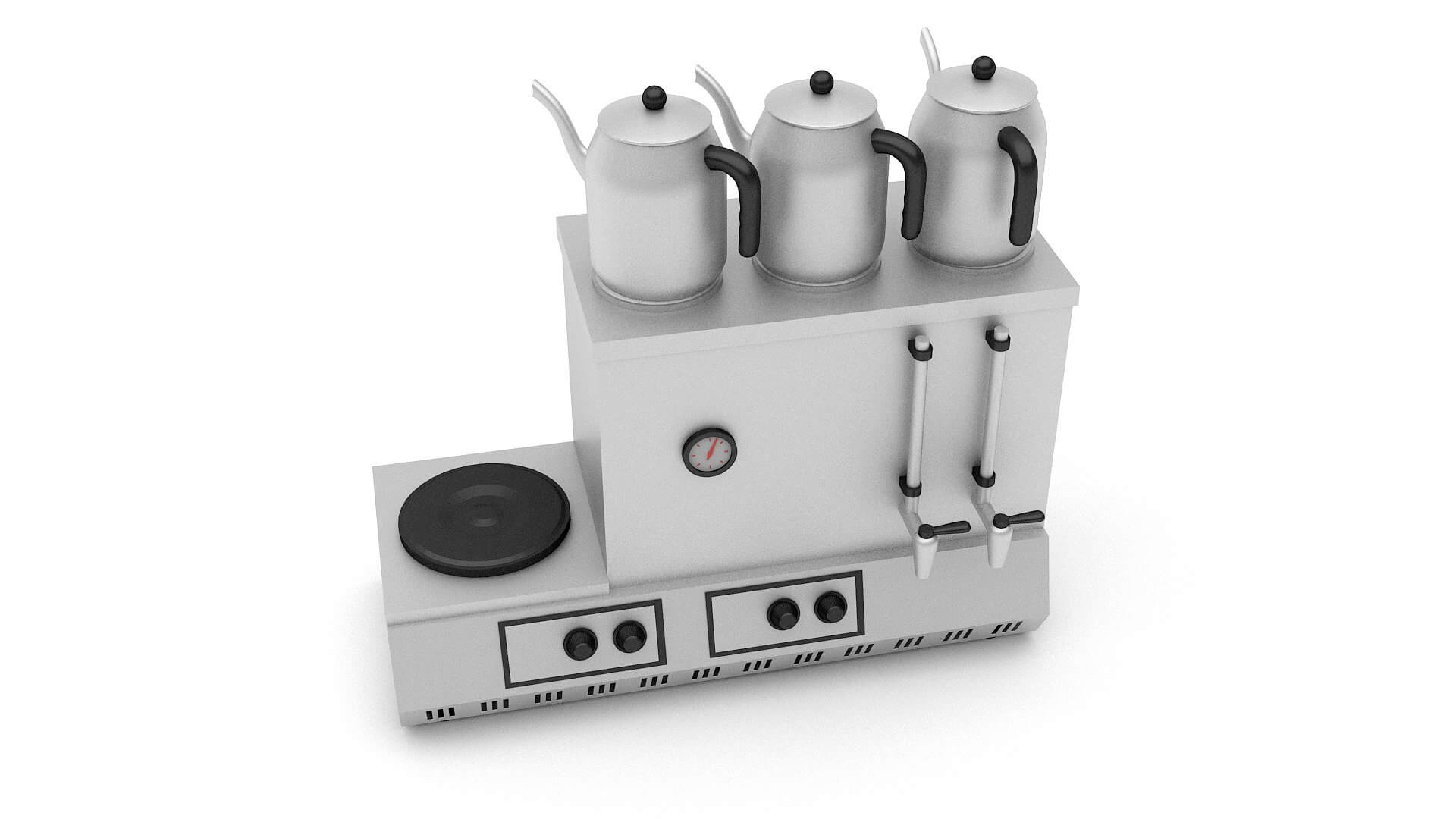 Turkish Tea Stove - 3D Model by nvere