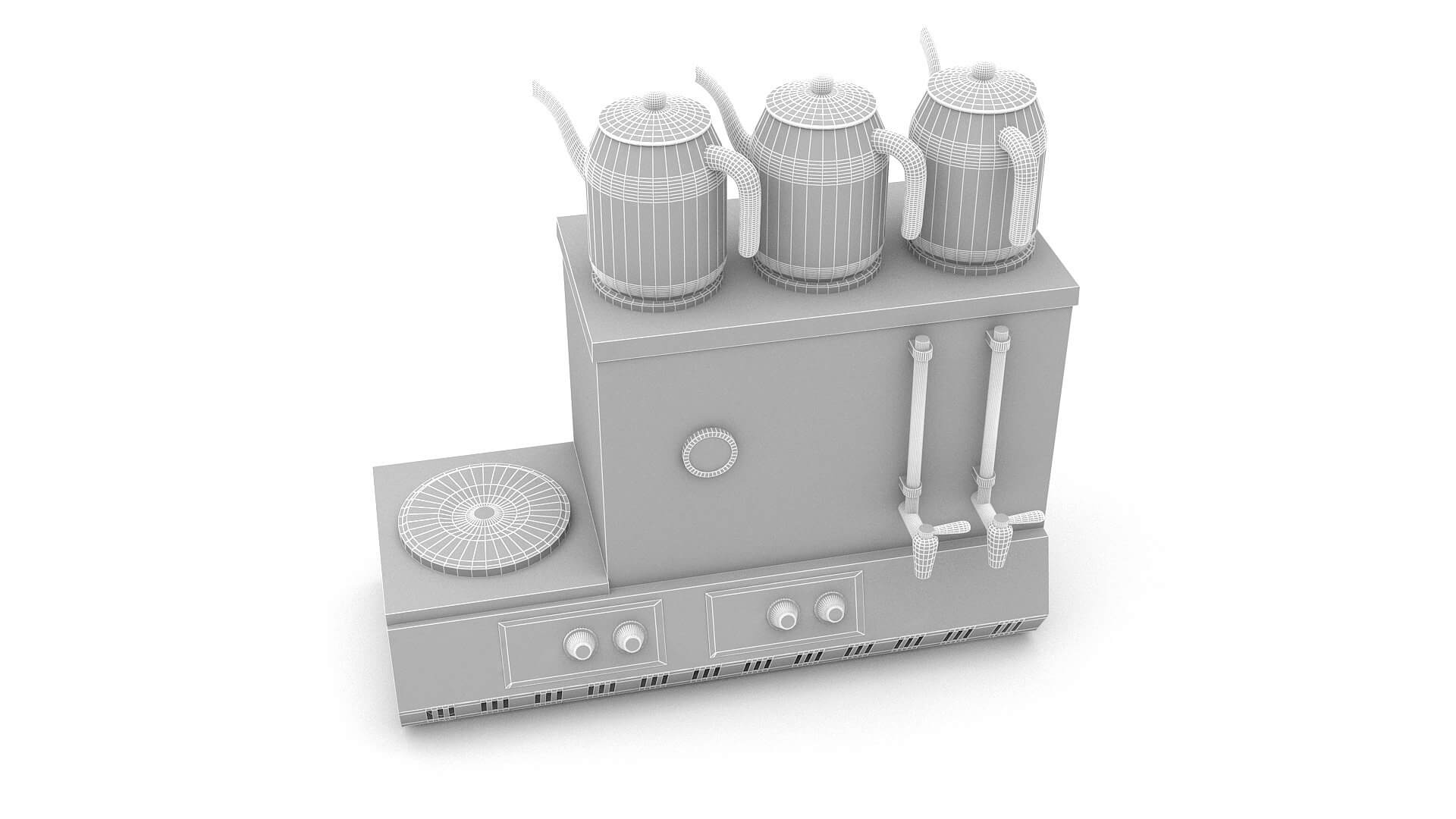 Turkish Tea Stove - 3D Model by nvere