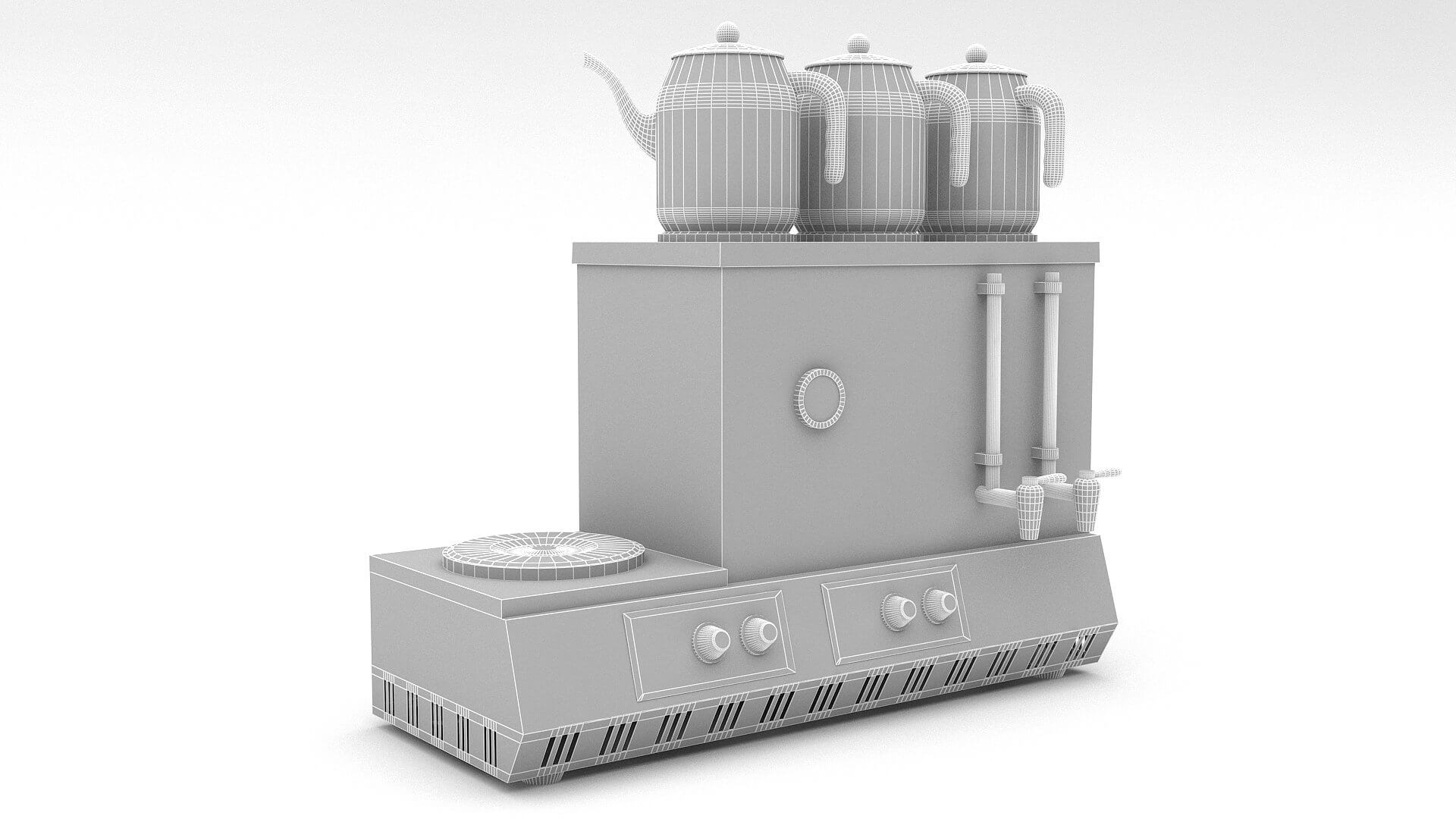 Turkish Tea Stove - 3D Model by nvere