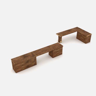 Wooden Ship Tables 02 - 3D Model by nvere