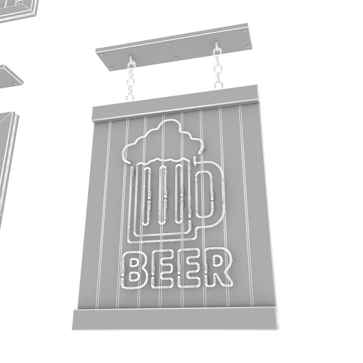 Beer Sign - 3D Model by nvere