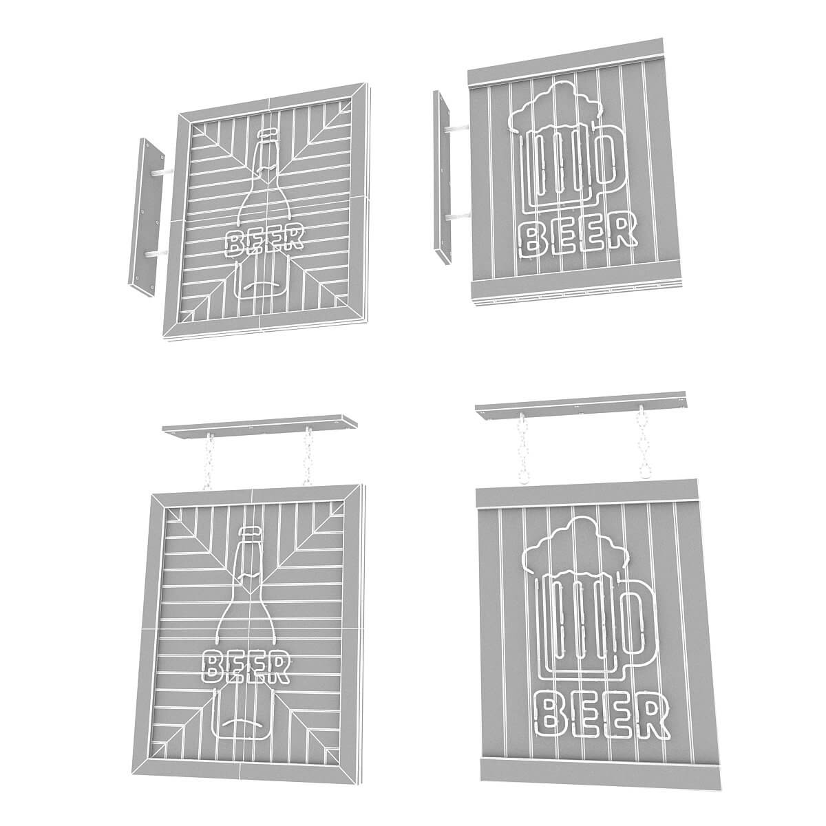 Beer Sign - 3D Model by nvere