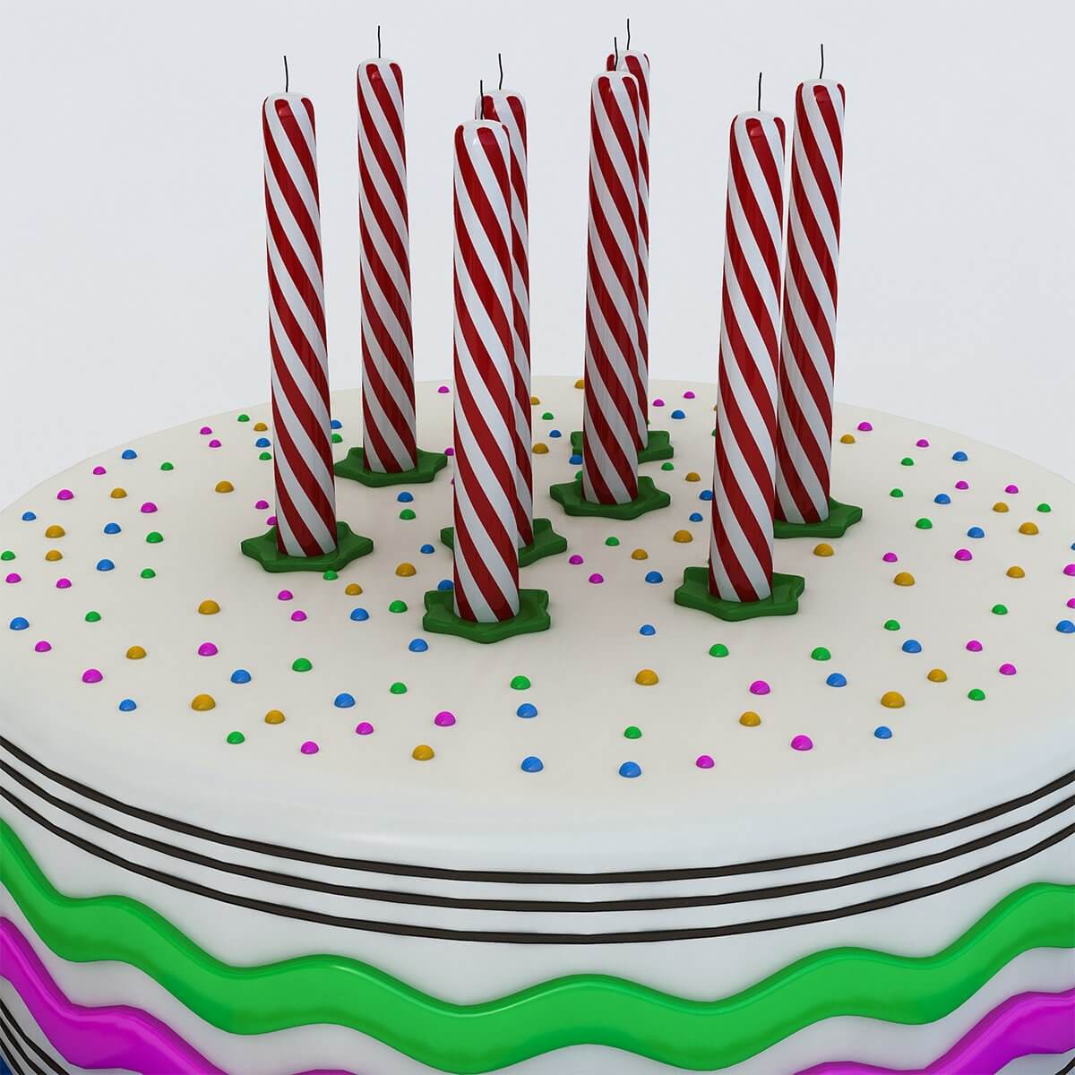 Birthday Cake - 3D Model by nvere