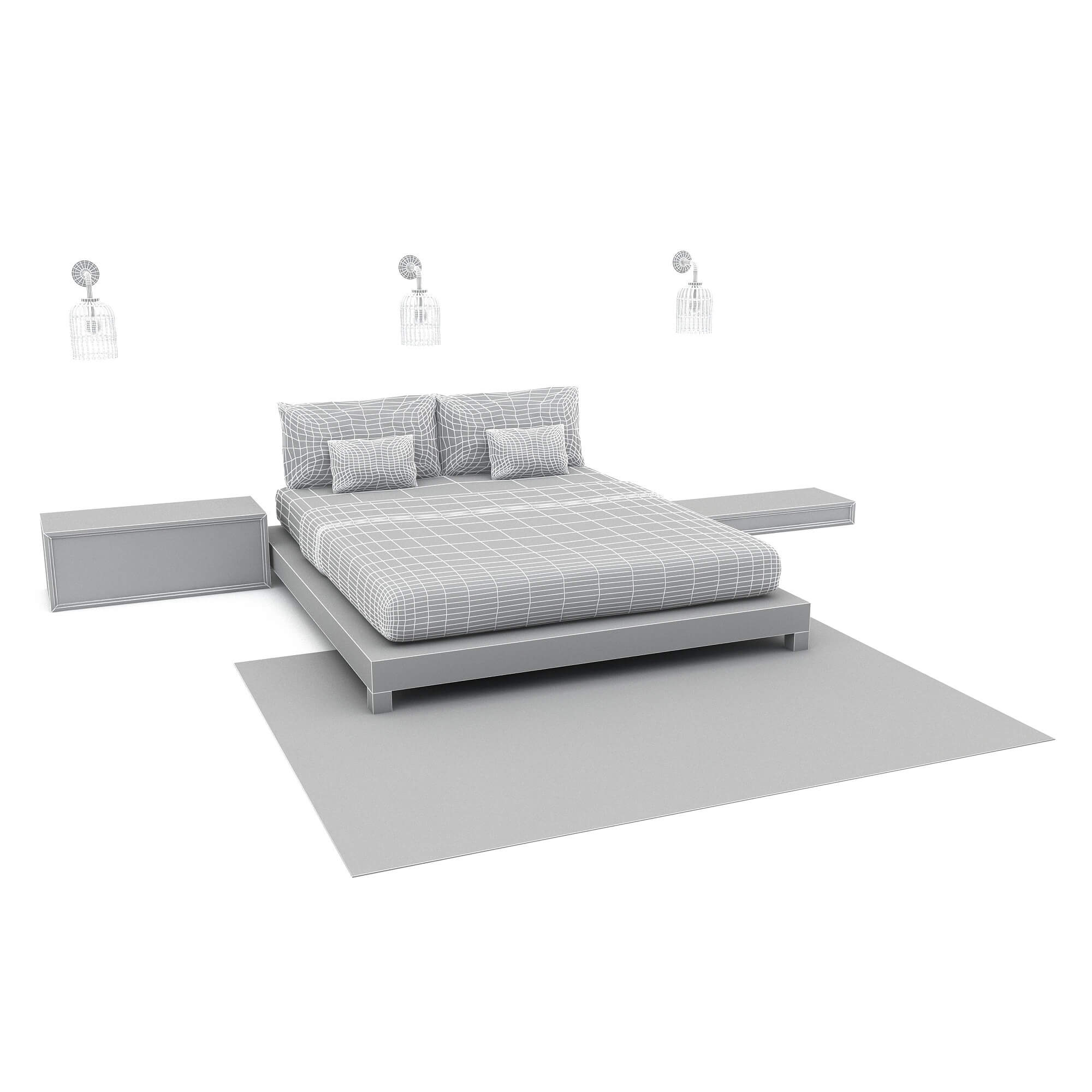 Bohemian Bed 02 - 3D Model by nvere