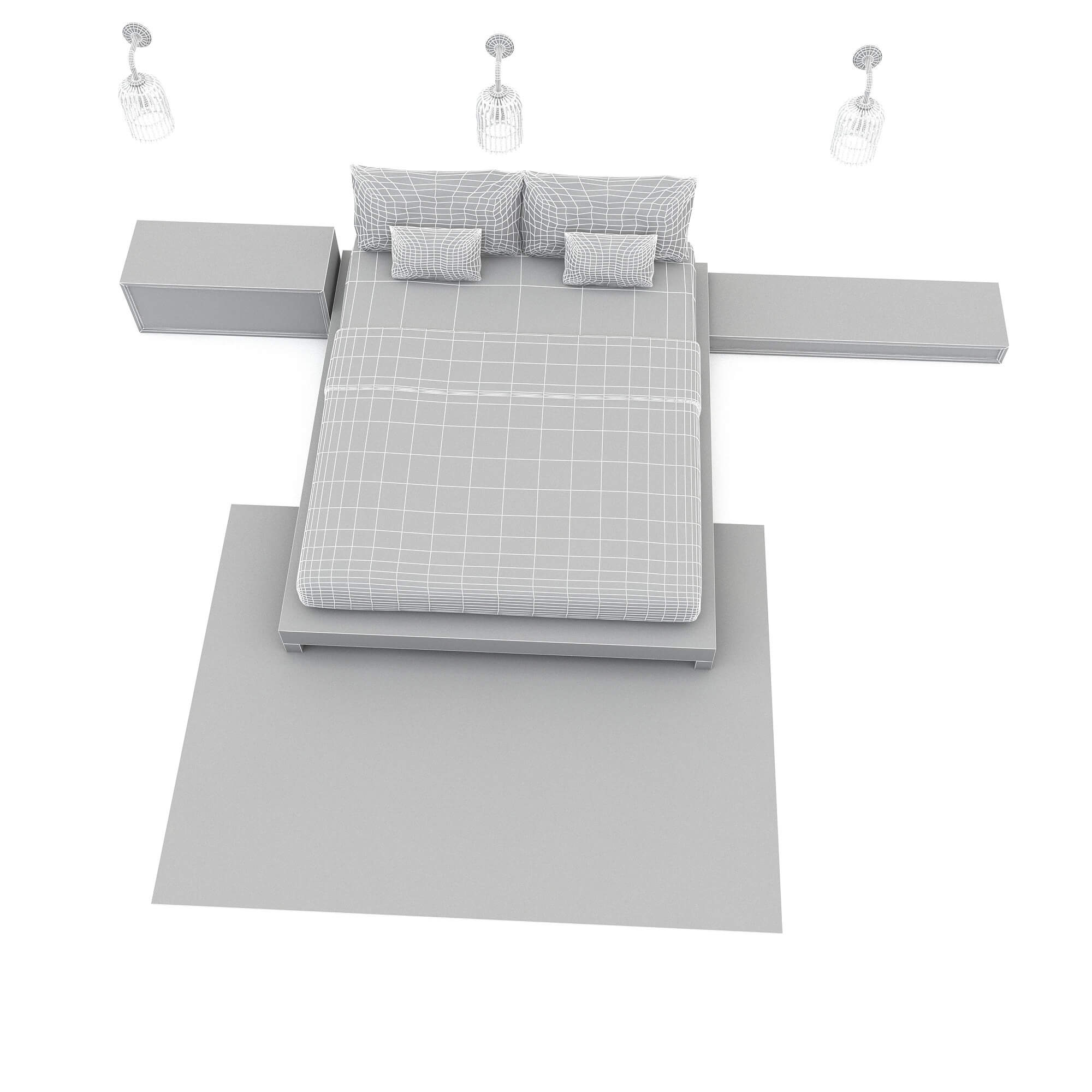 Bohemian Bed 02 - 3D Model by nvere