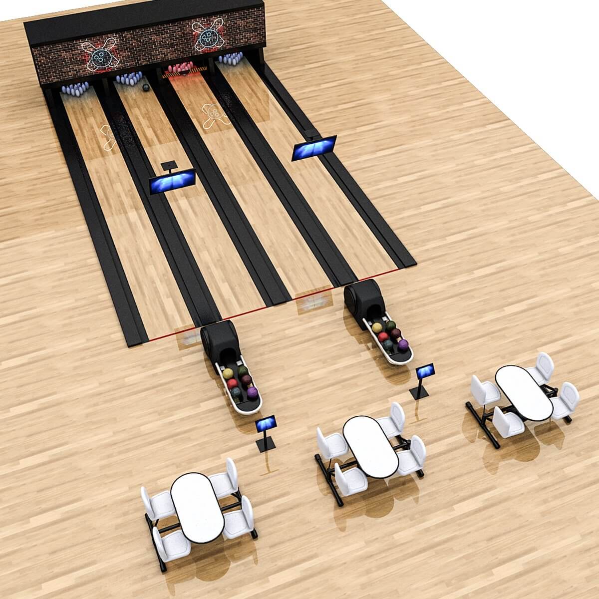 Bowling Alley Lane Texture