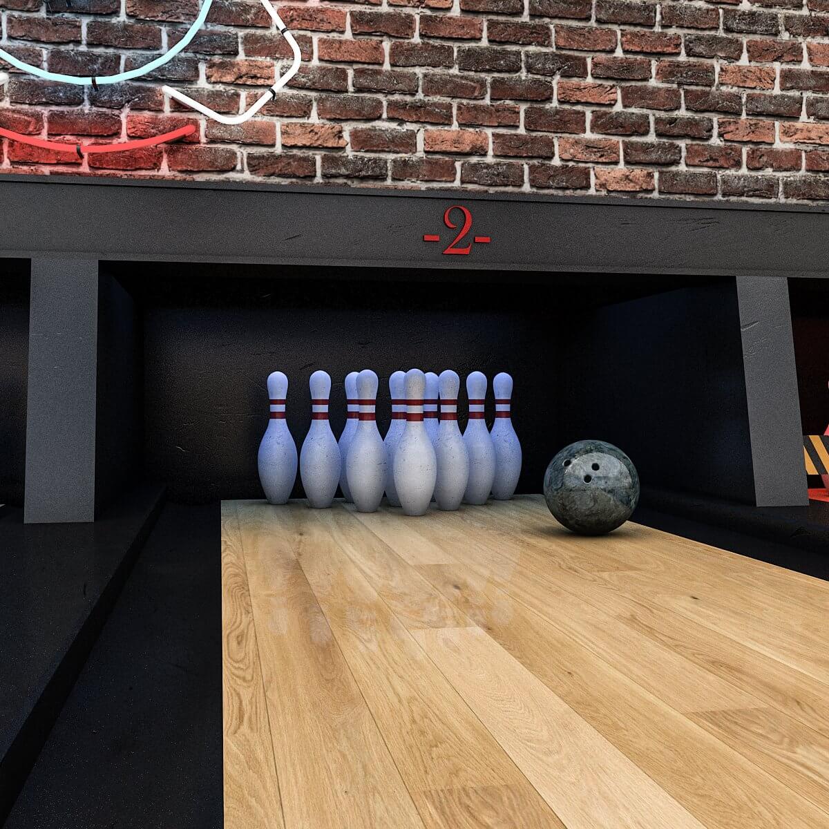 Bowling Alley - 3D Model by nvere