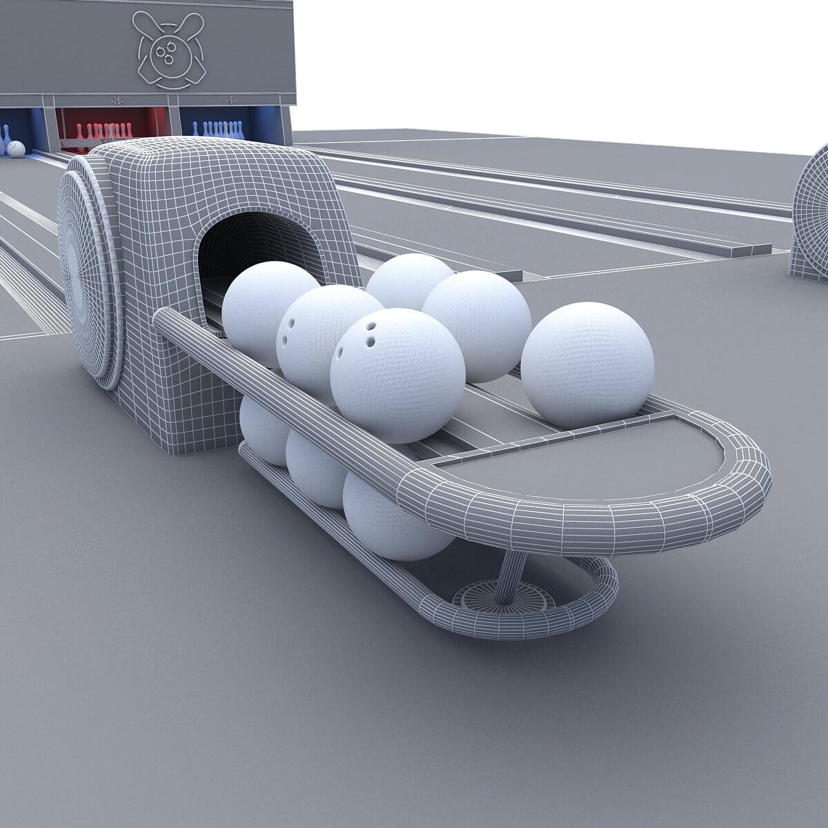 Bowling Alley - 3D Model by nvere