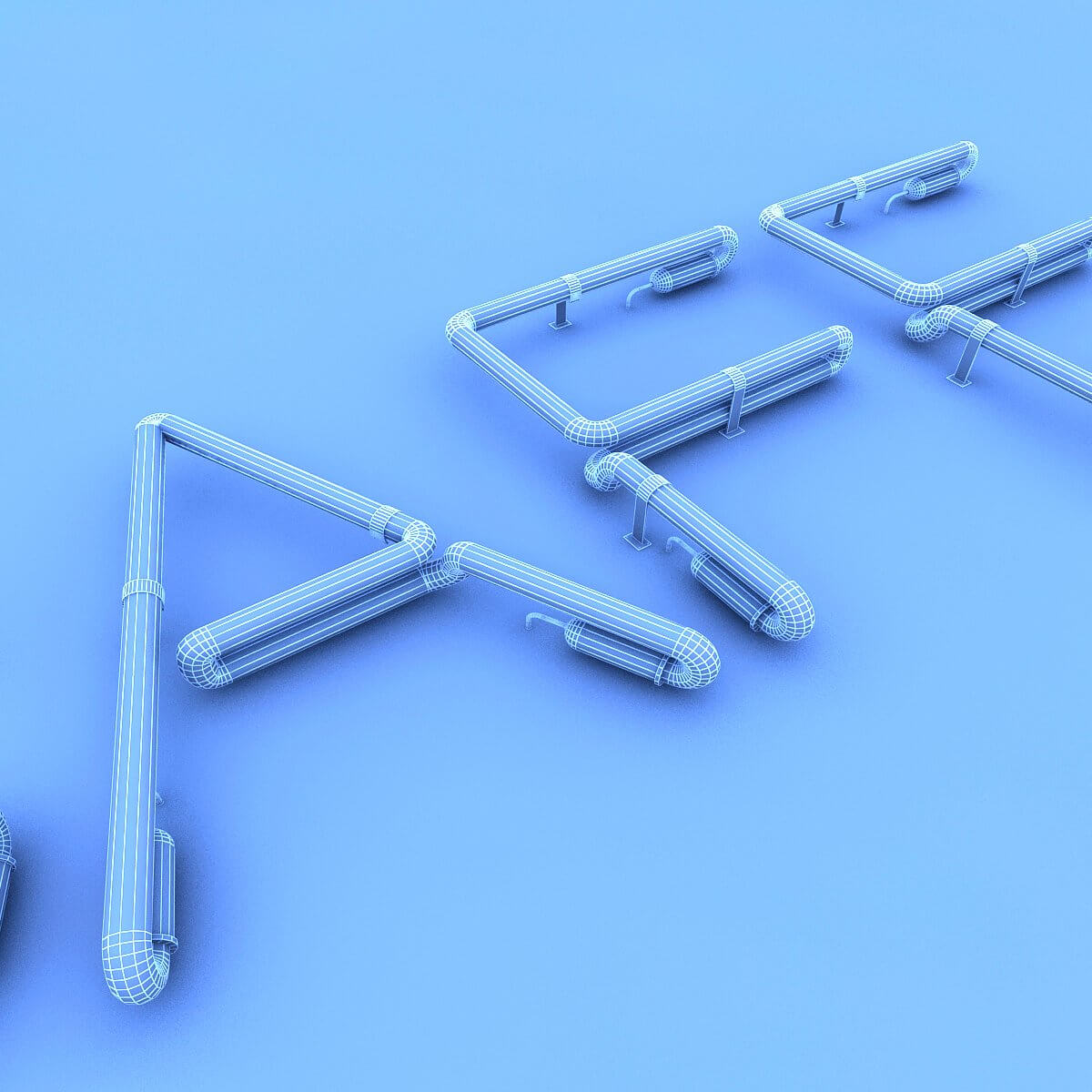 Cafe Neon Sign - 3D Model by nvere