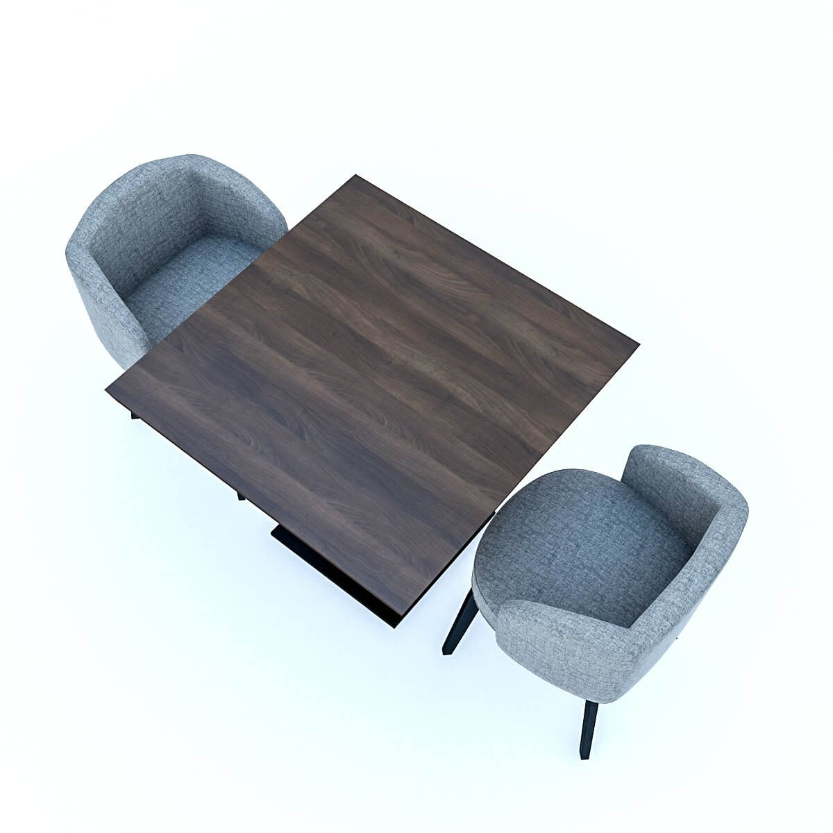 Cafe Table and Chairs - 3D Model by nvere