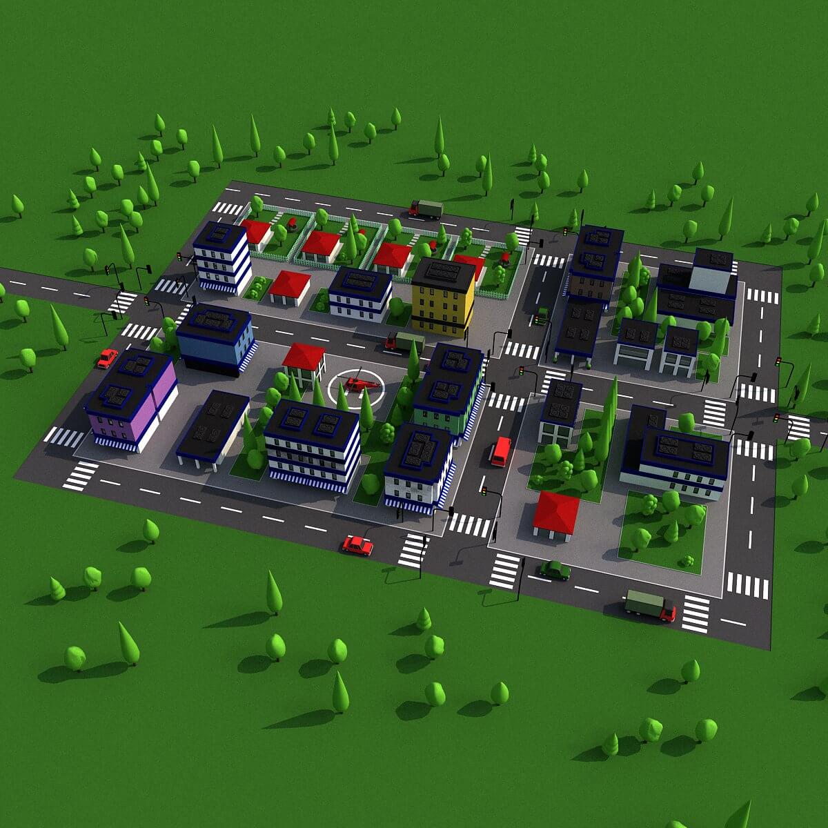 Cartoon City - 3D Model by nvere