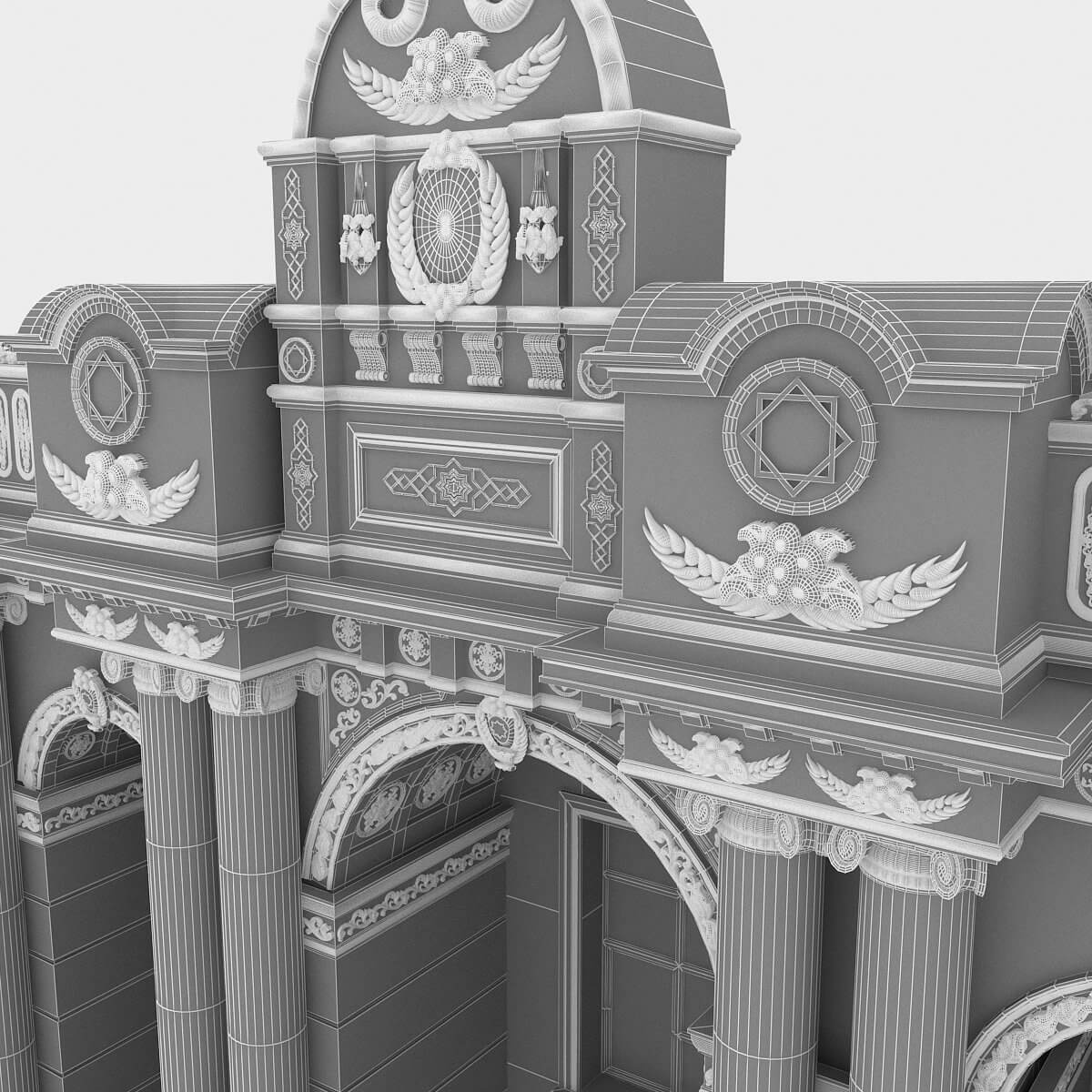 Classic Building Door System 2 - 3D Model by nvere