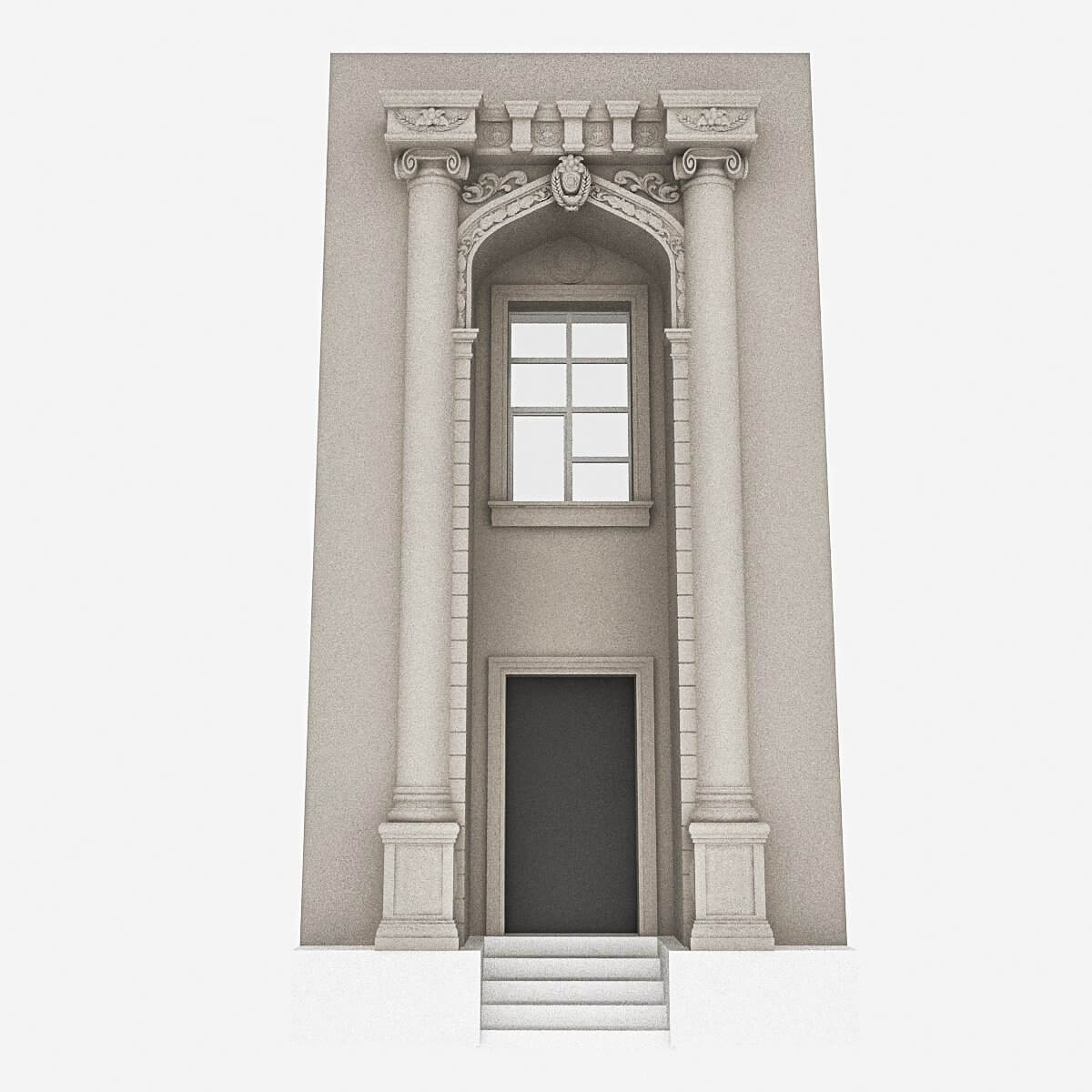 Classic Building Door System - 3D Model by nvere