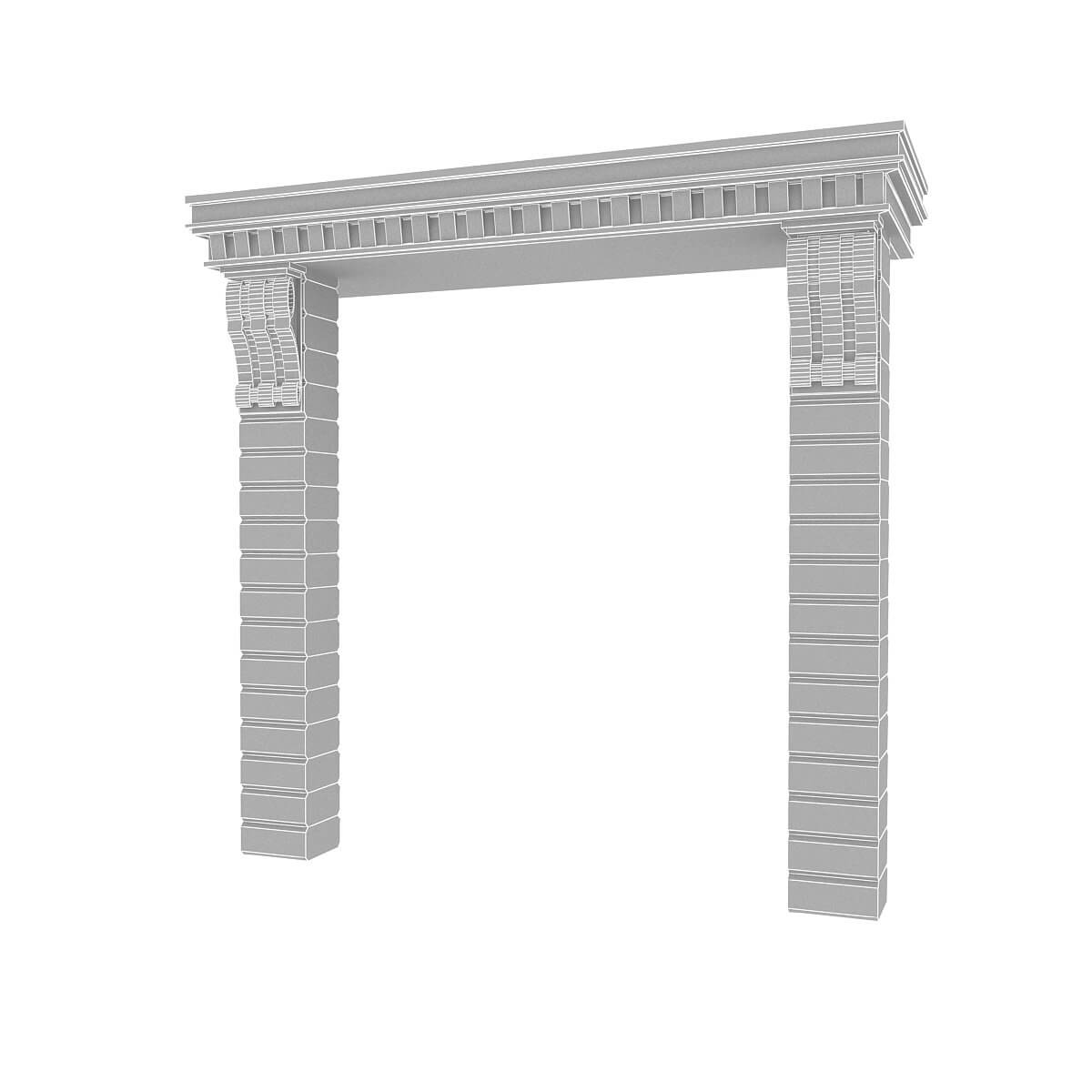 Classic Building Entrance 2 - 3D Model by nvere