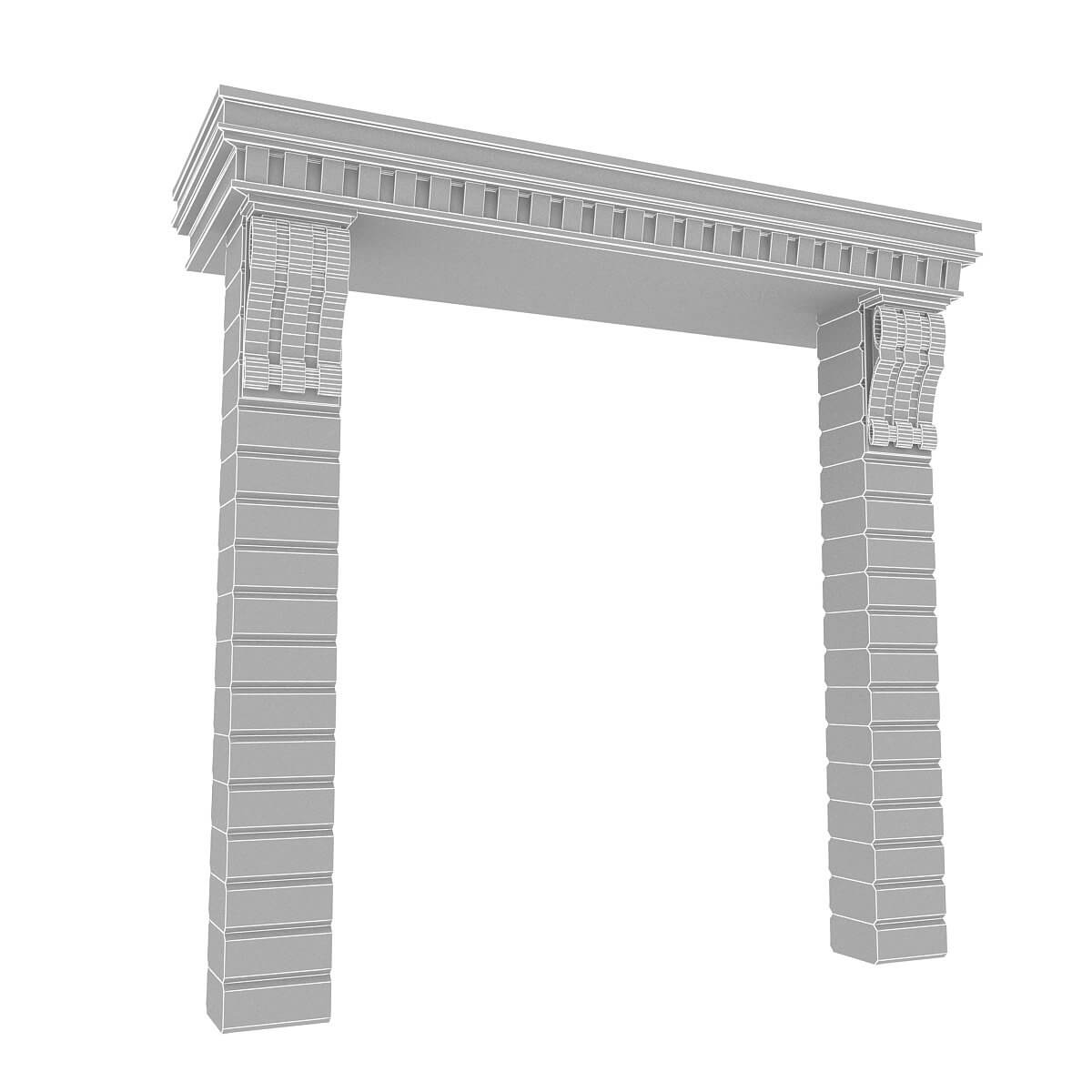 Classic Building Entrance 2 - 3D Model by nvere