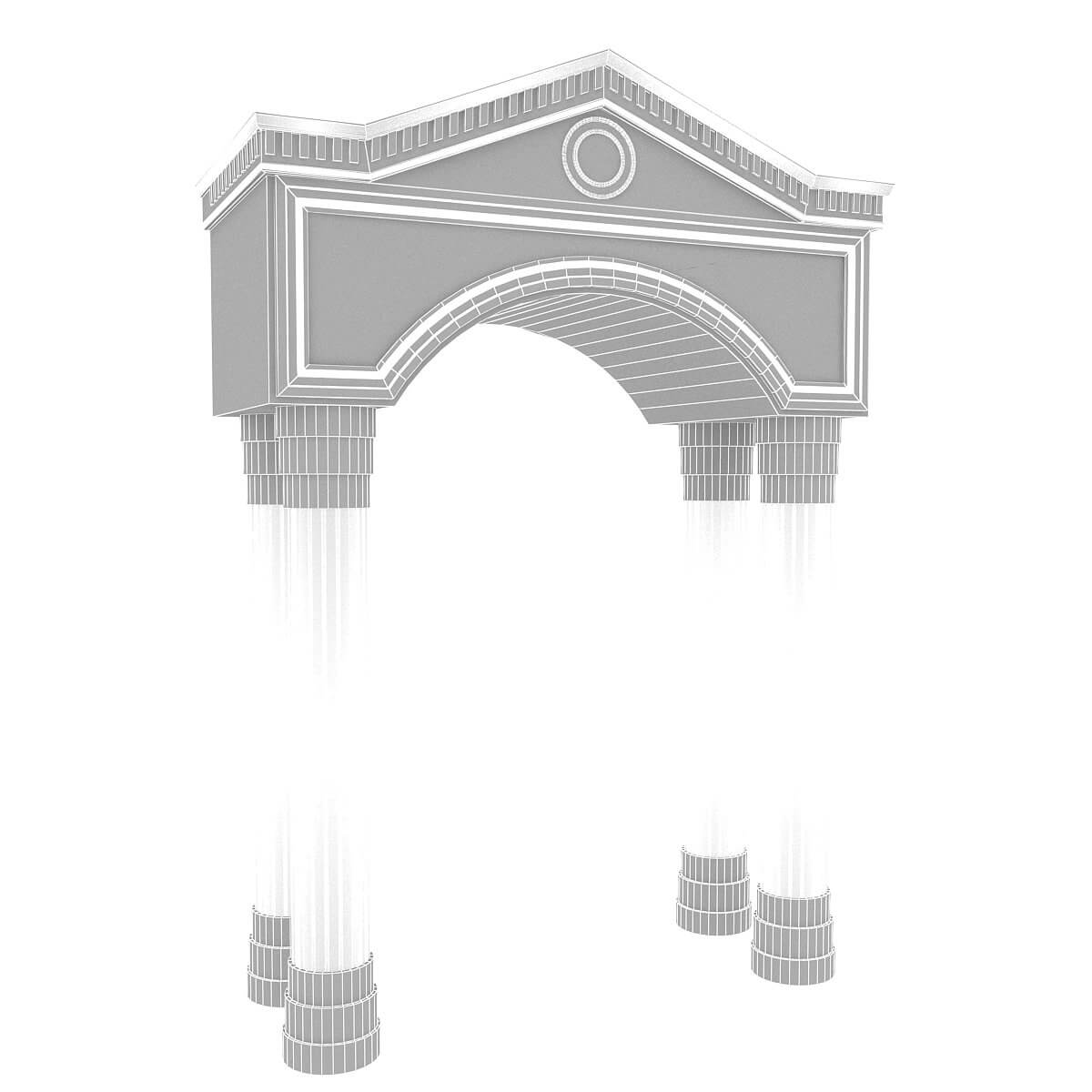 Classic Building Entrance 3 - 3D Model by nvere