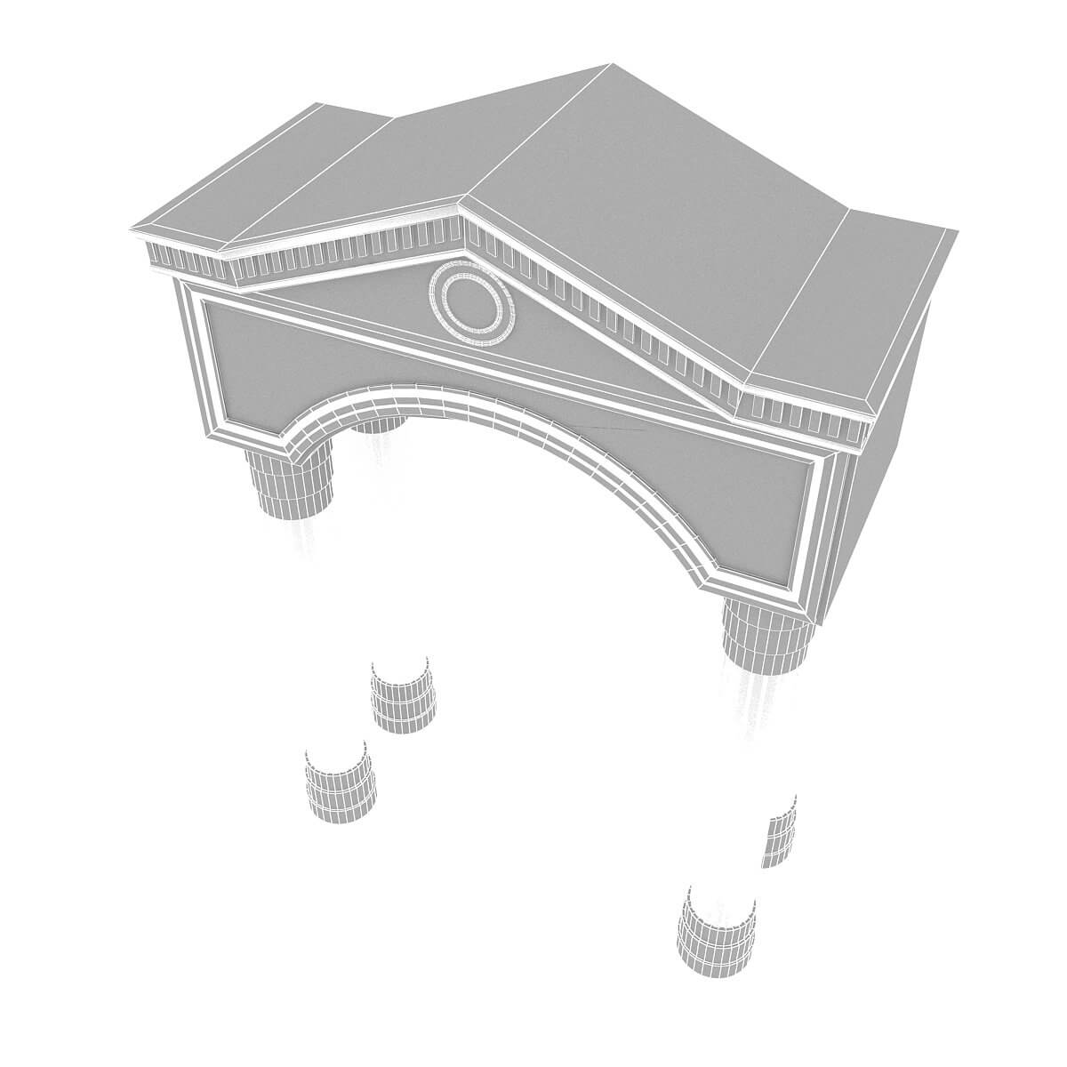 Classic Building Entrance 3 - 3D Model by nvere