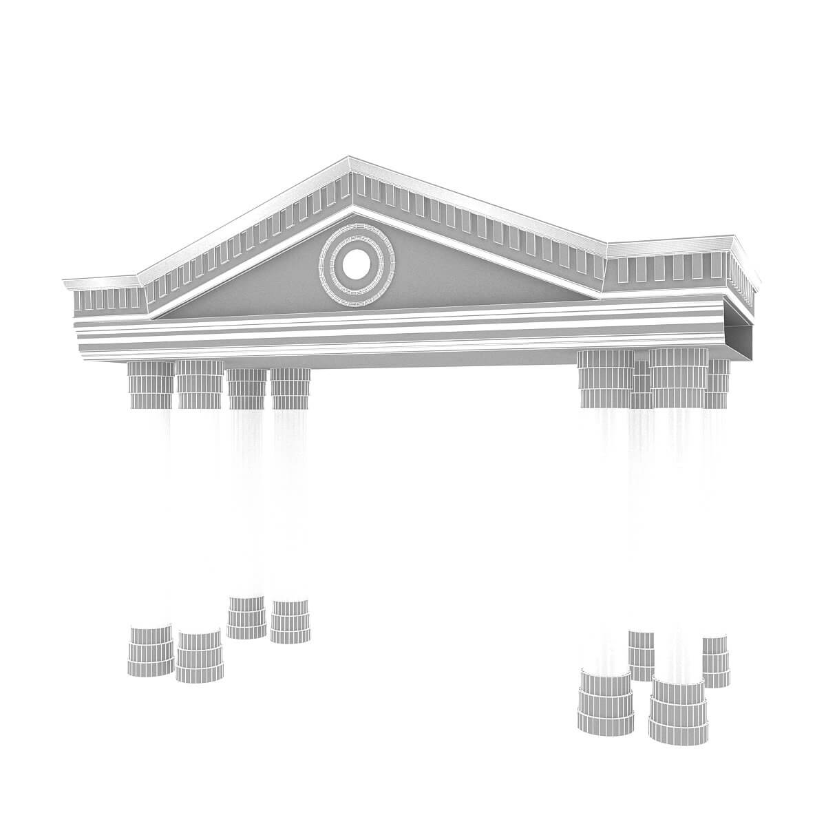 Classic Building Entrance 4 - 3D Model by nvere