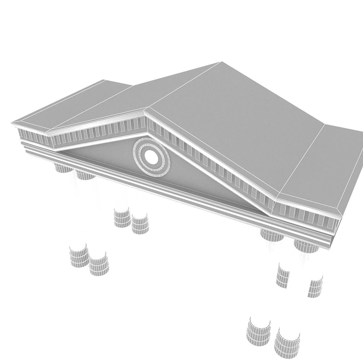 Classic Building Entrance 4 - 3D Model by nvere