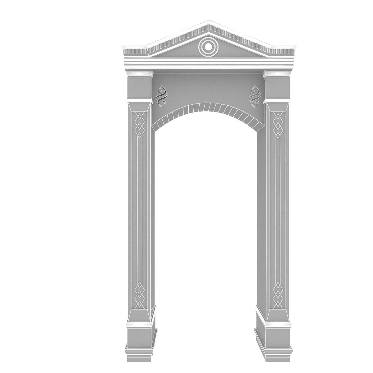 Classic Building Entrance 6 - 3D Model by nvere