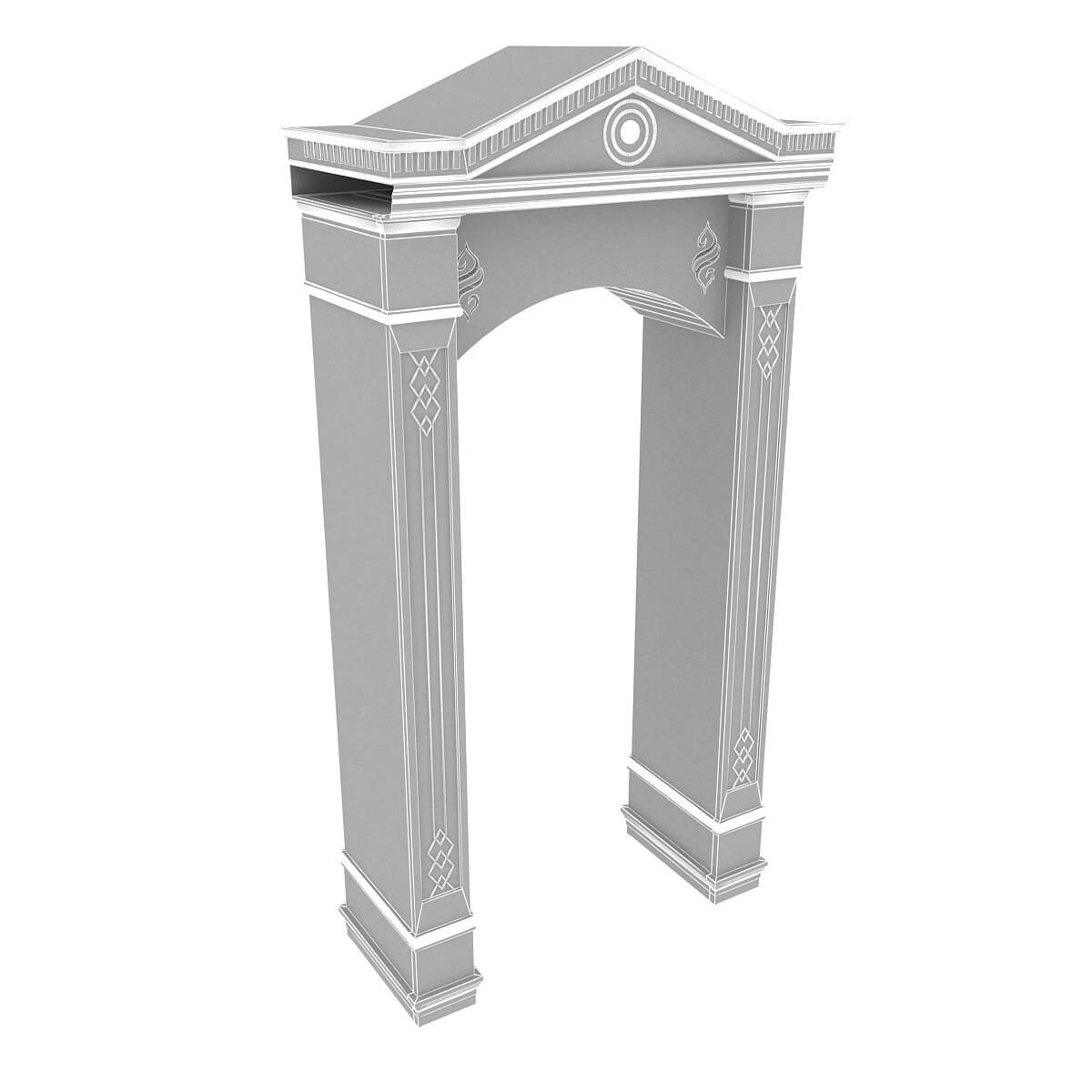 Classic Building Entrance 6 - 3D Model by nvere