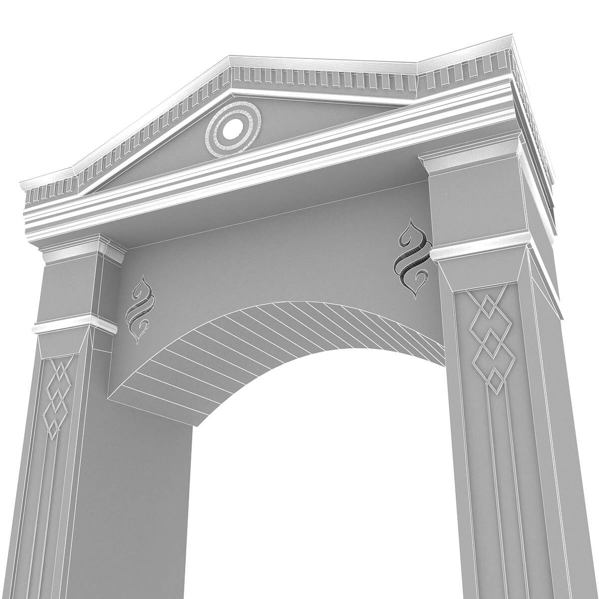 Classic Building Entrance 6 - 3D Model by nvere