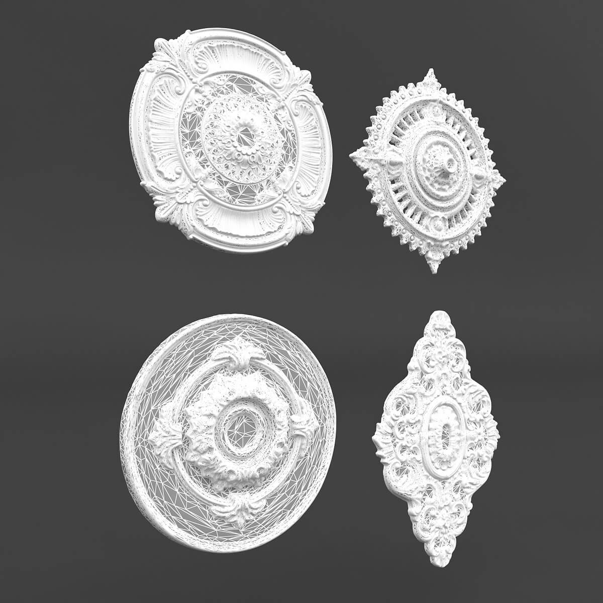 Classic Ceiling Pattern 02 - 3D Model by nvere