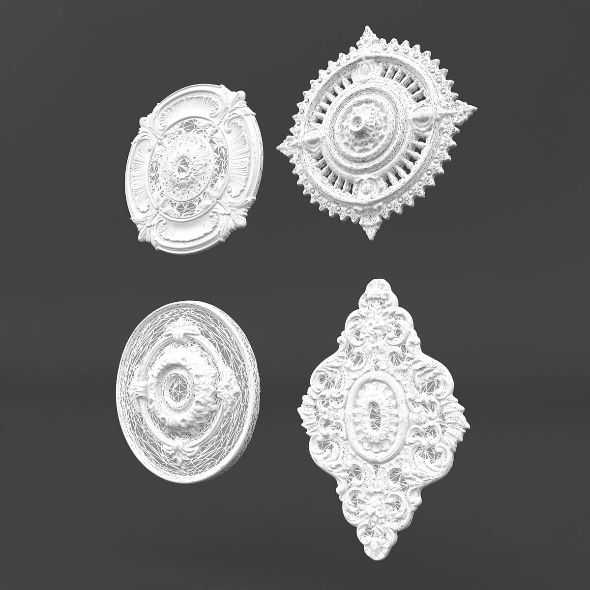 Classic Ceiling Pattern 02 - 3D Model by nvere