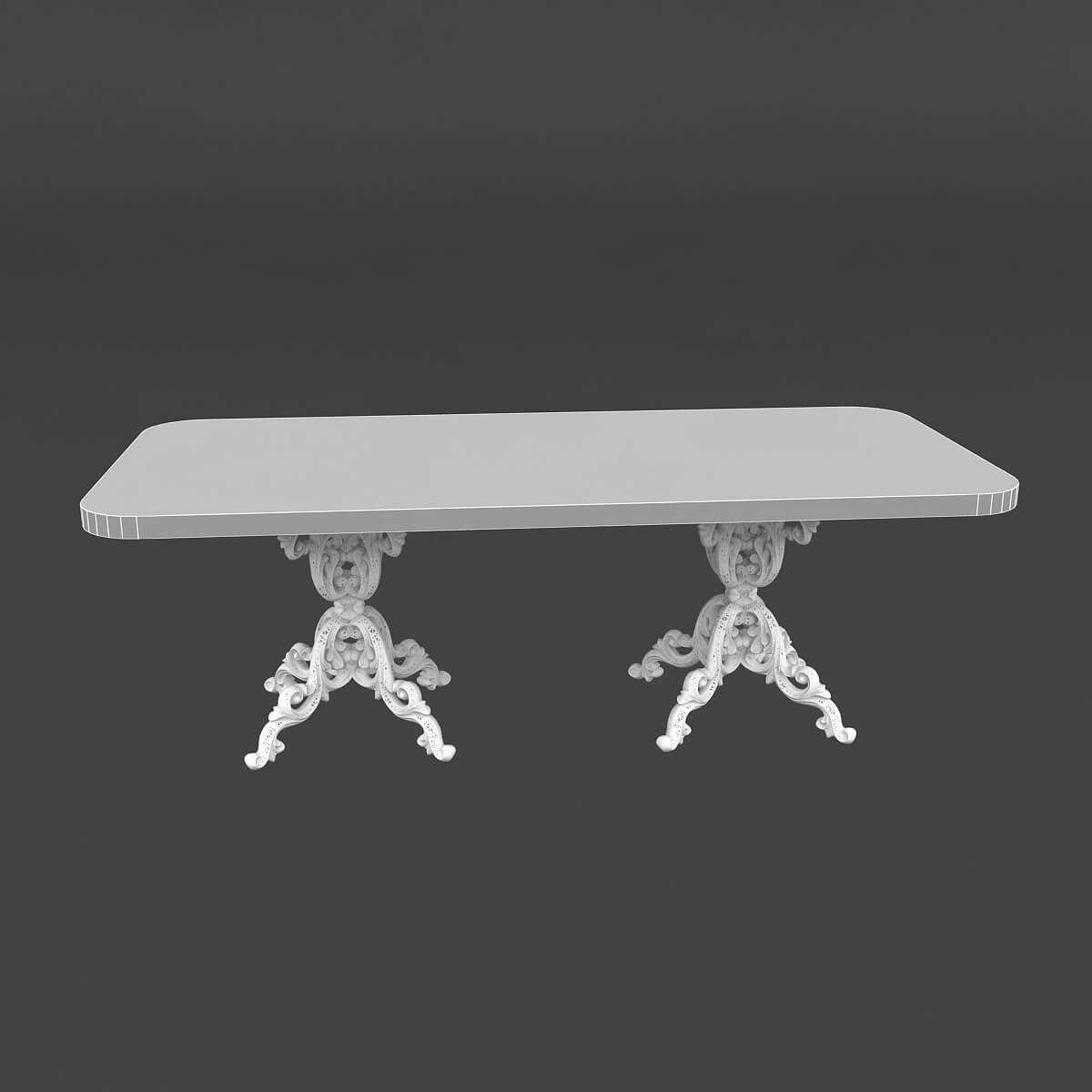 Classic Patterned Table 01 - 3D Model by nvere