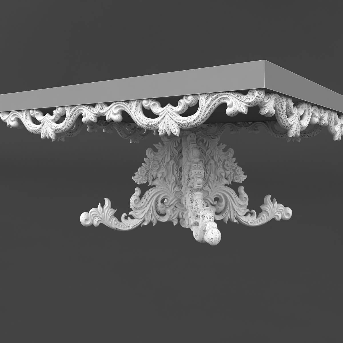 Classic Patterned Table 03 - 3D Model by nvere