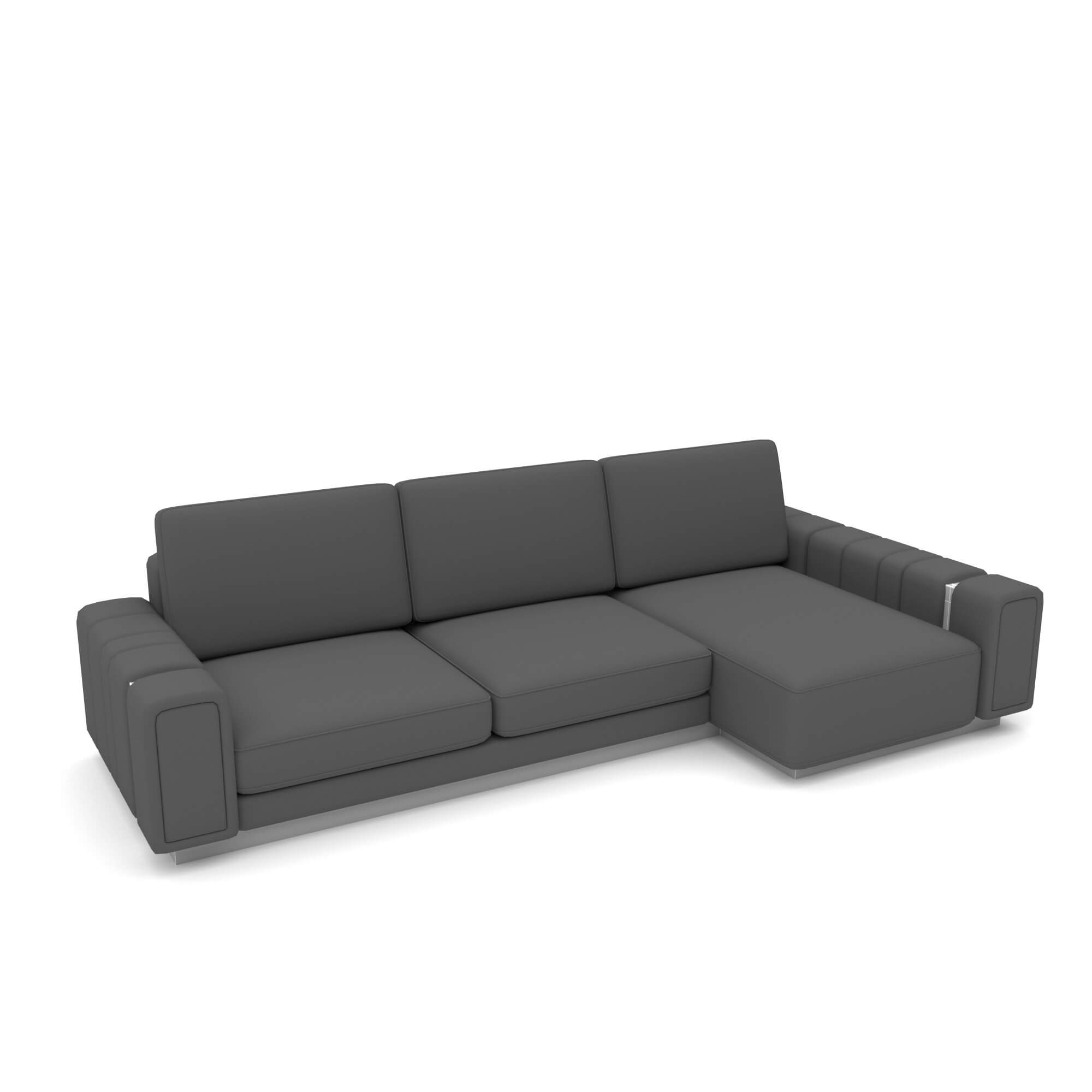 Classic Sofa Low Poly 3D Model by nvere