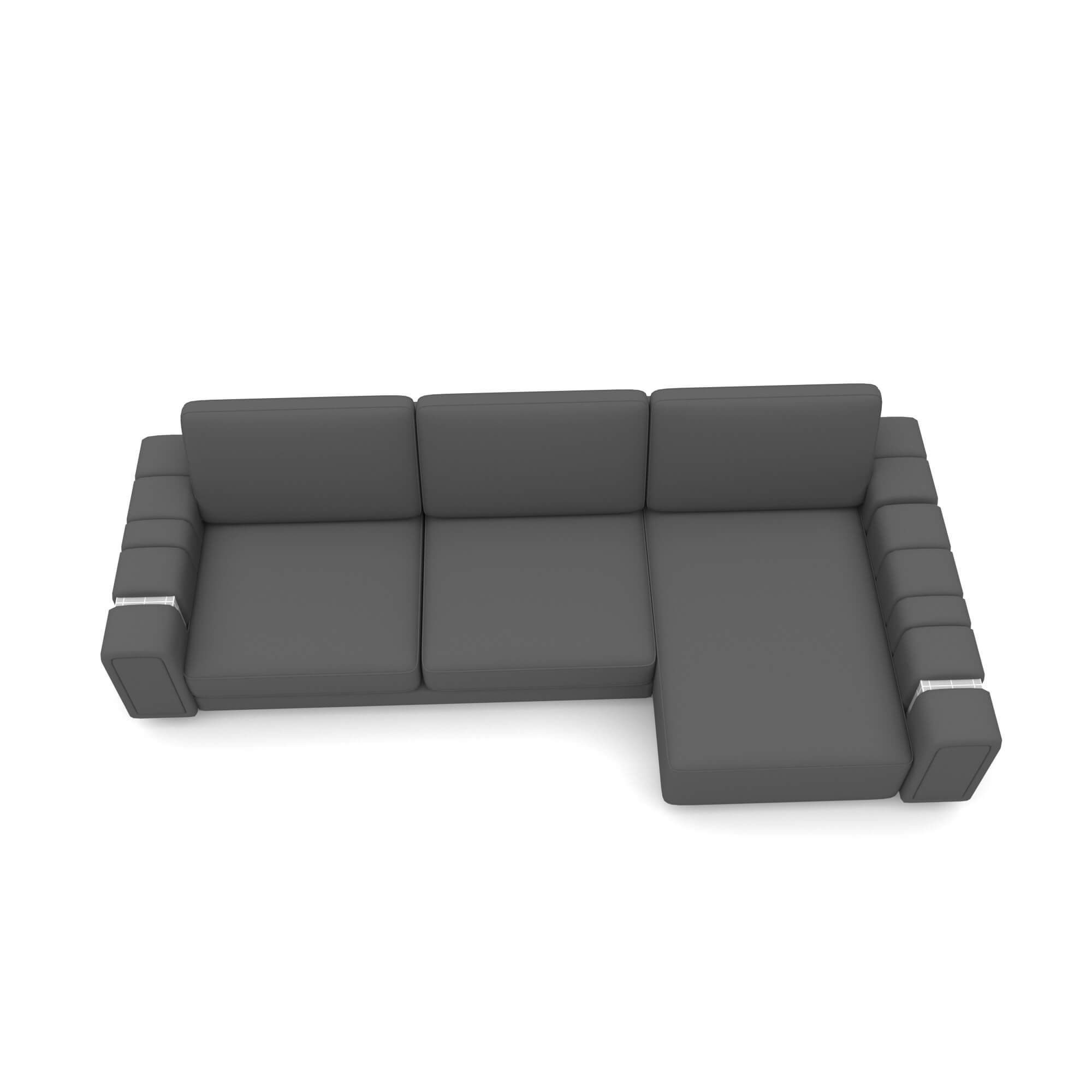 Classic Sofa Low Poly 3D Model by nvere