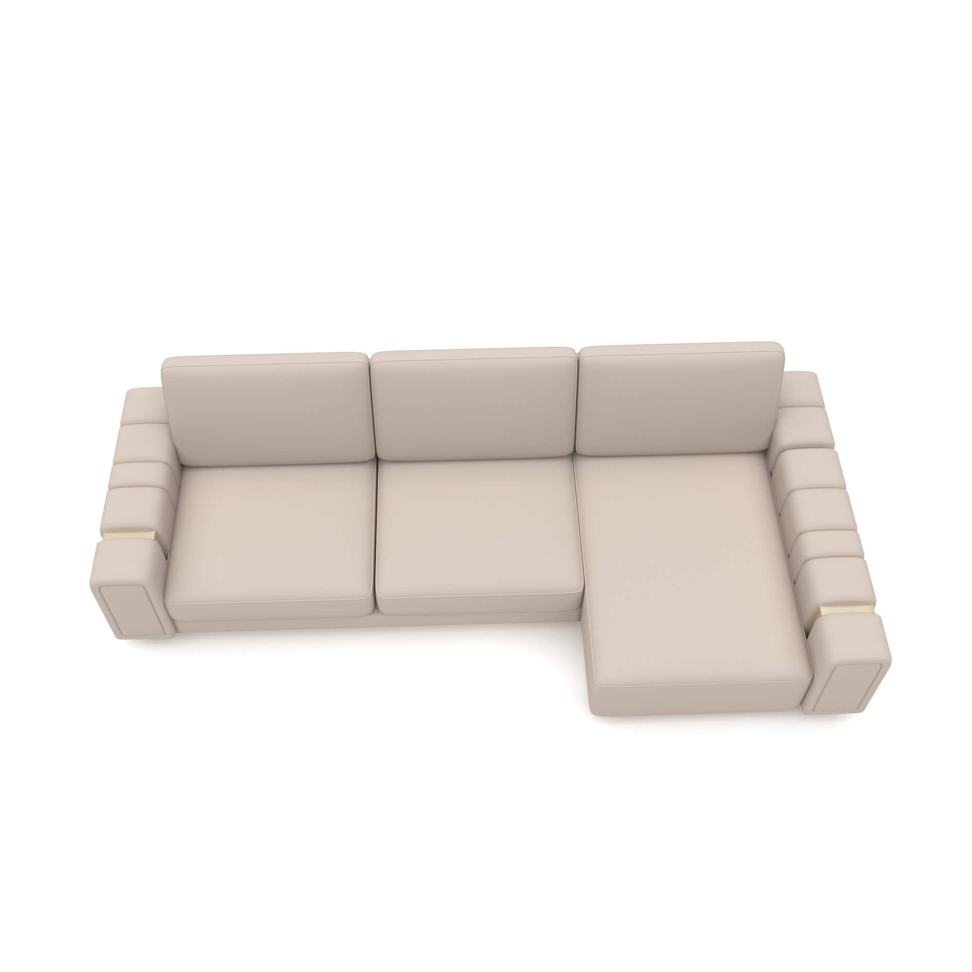 Classic Sofa Low Poly 3D Model by nvere