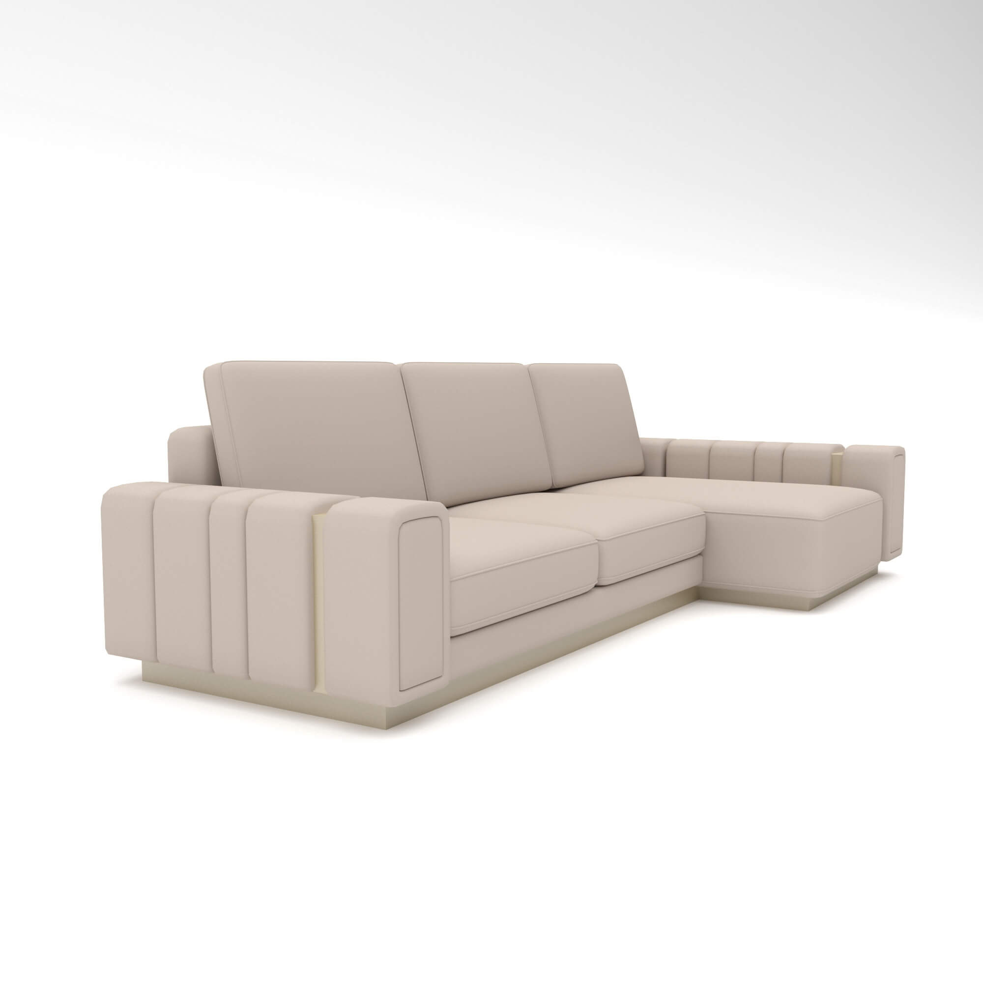 Classic Sofa Low Poly 3D Model by nvere