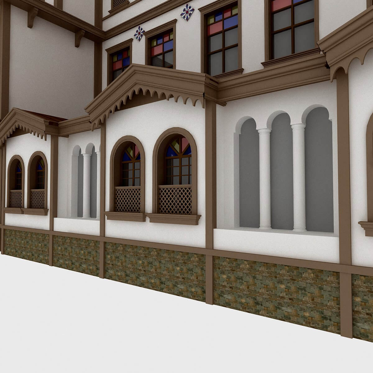 Classic Wood Hotel - 3D Model by nvere