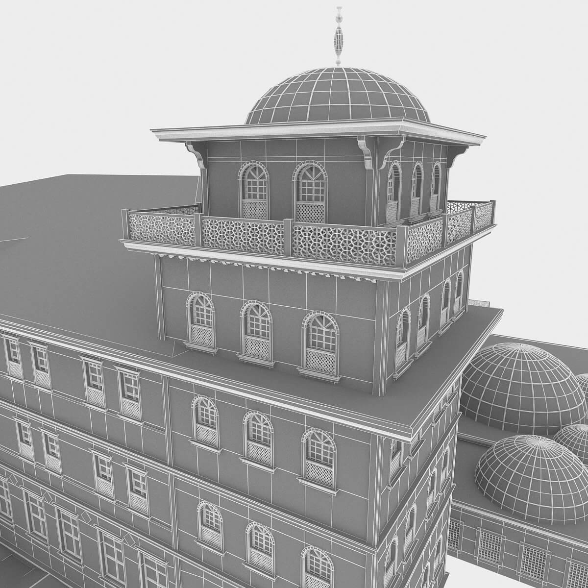Classic Wood Hotel - 3D Model by nvere