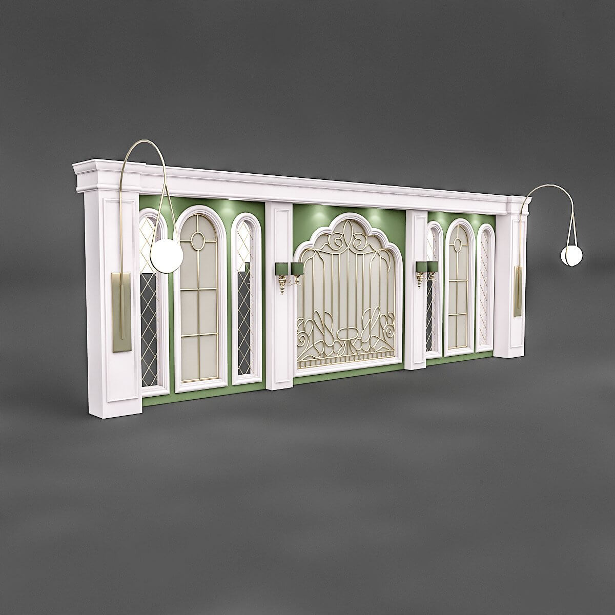 Classical Decorative Wall - 3D Model by nvere