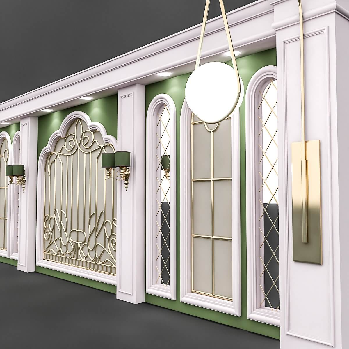 Classical Decorative Wall - 3D Model by nvere