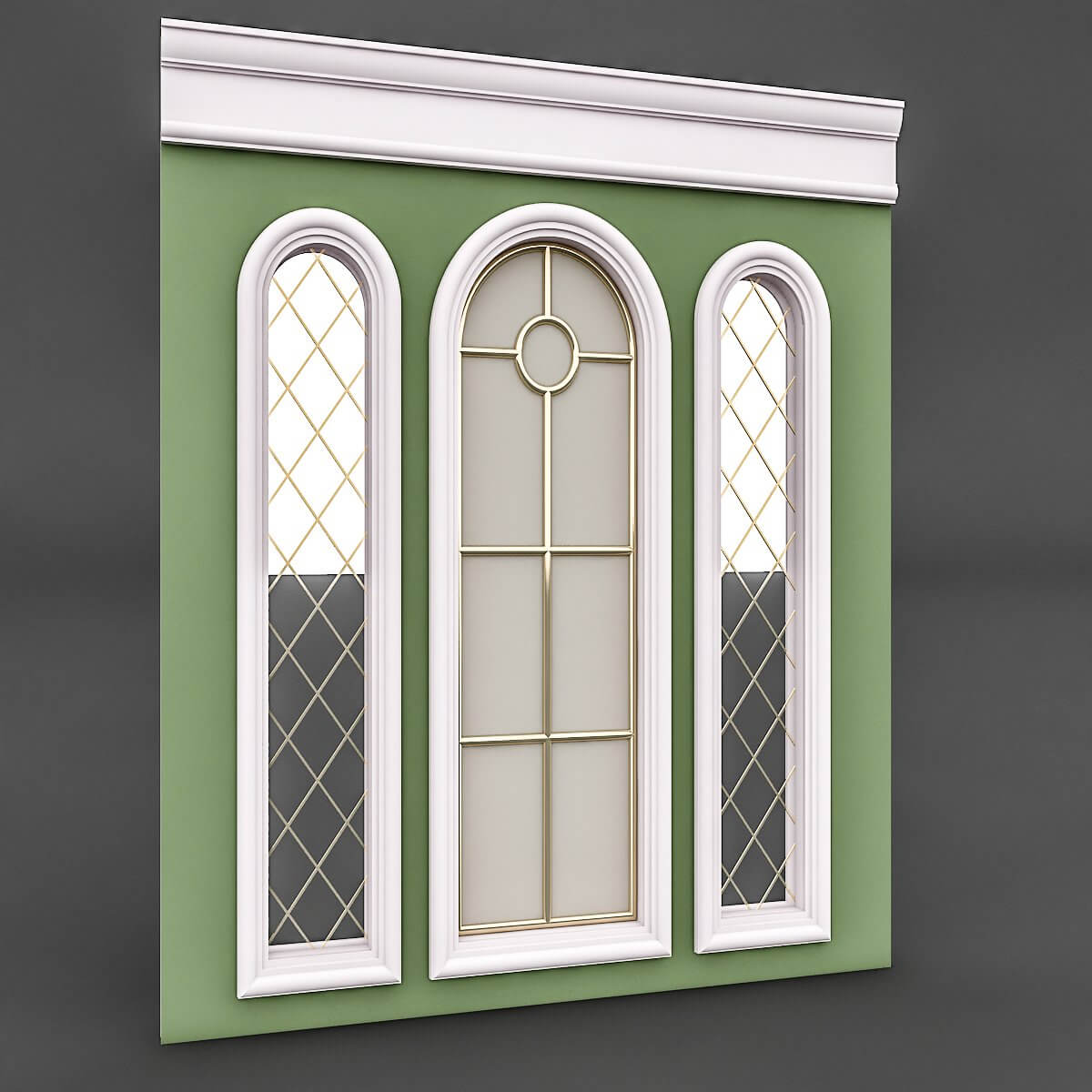Classical Window and Mirror - 3D Model by nvere