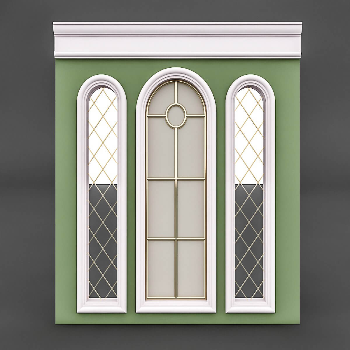 Classical Window and Mirror - 3D Model by nvere