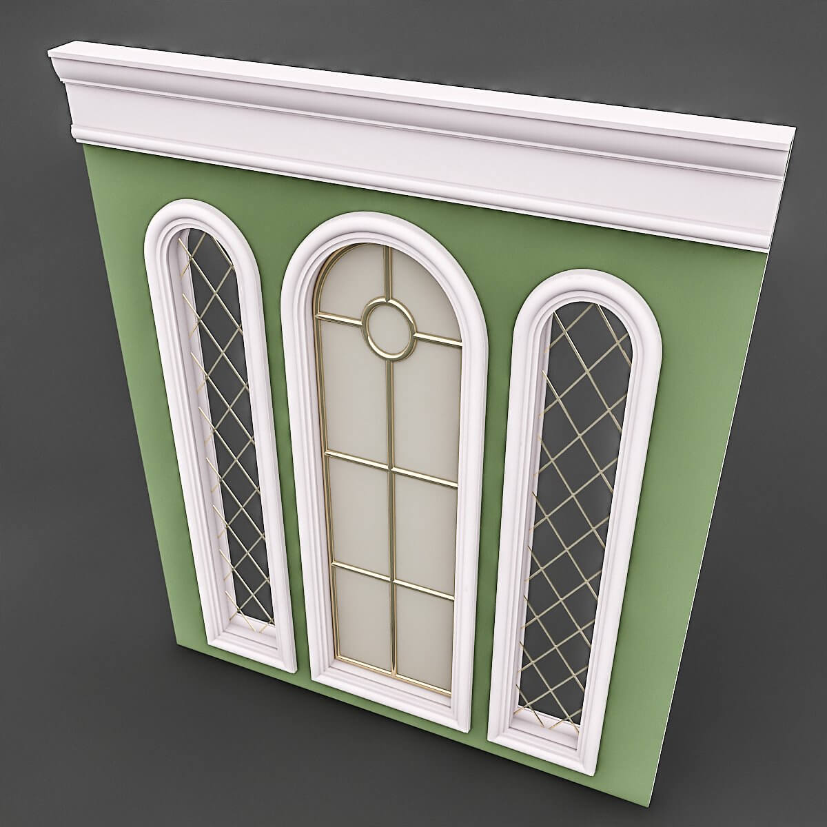 Classical Window and Mirror - 3D Model by nvere