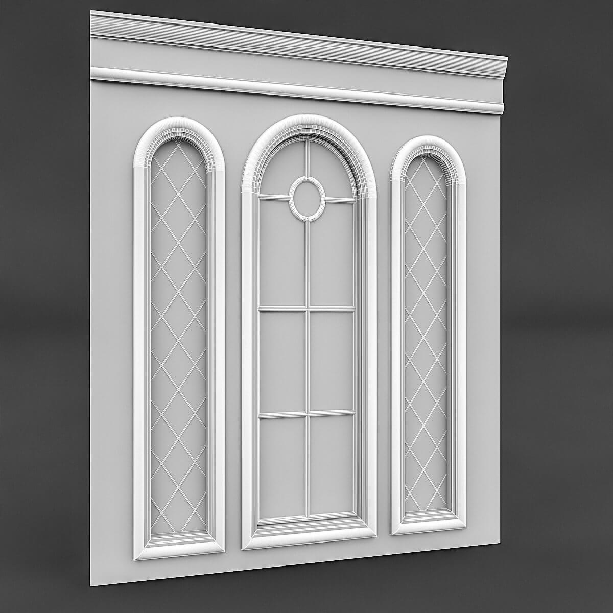 Classical Window and Mirror - 3D Model by nvere